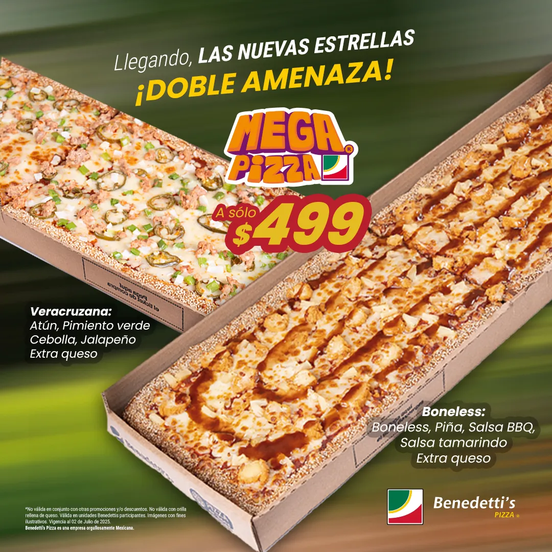 Mega Doble Amenaza - Benedetti's Pizza a domicilio I comida rápida