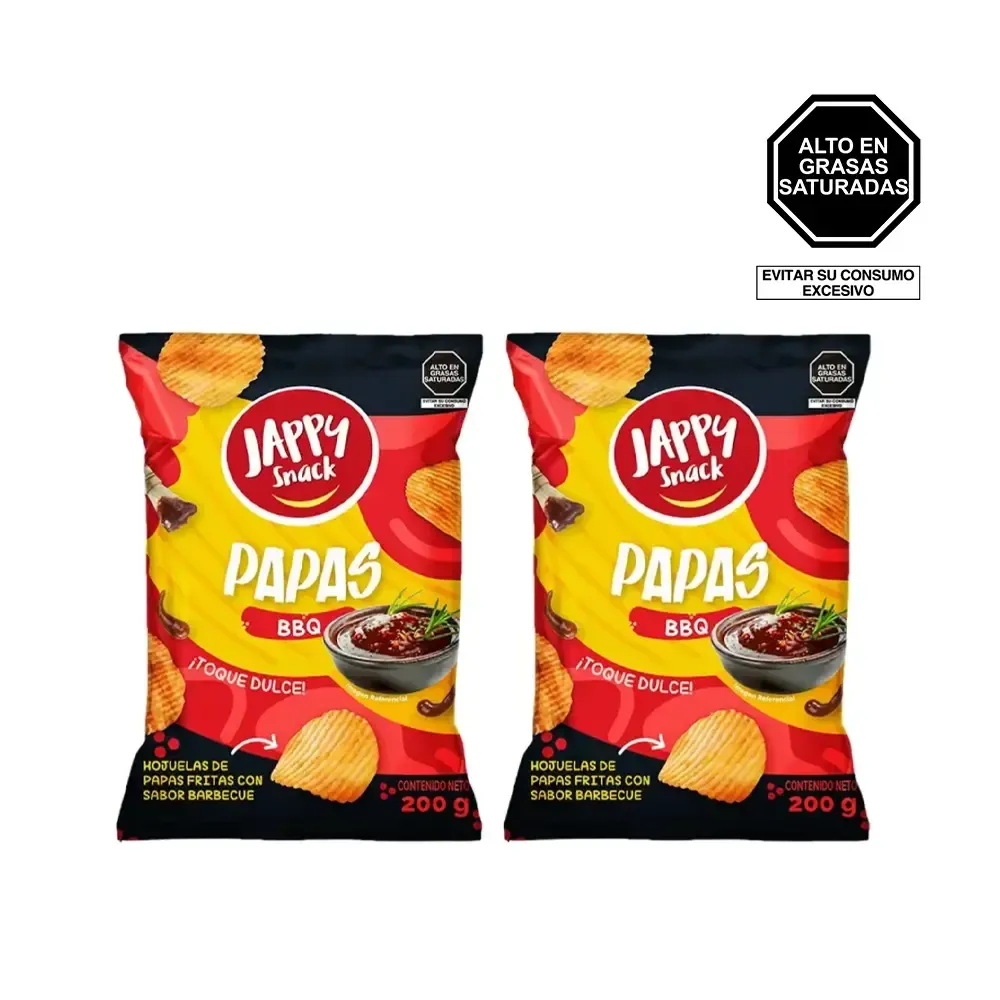 Pack (2 Papas Jappy Snacks BBQ 200 gr) - Tambo | Cada vez más cerca