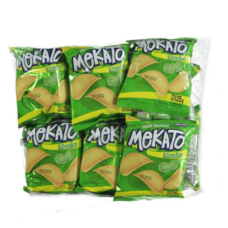 12 Papas mekato limon x 25 grs - Supermercados La 80 | Compra online