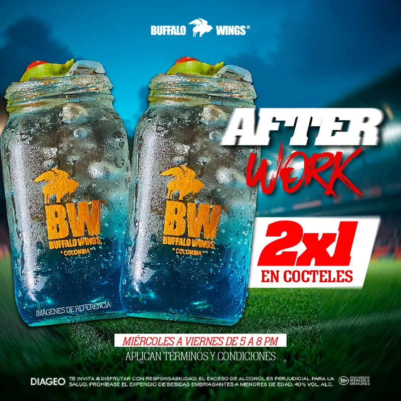 AFTER WORK | 2X1 COCTELES - Buffalo Wings | Ordena online