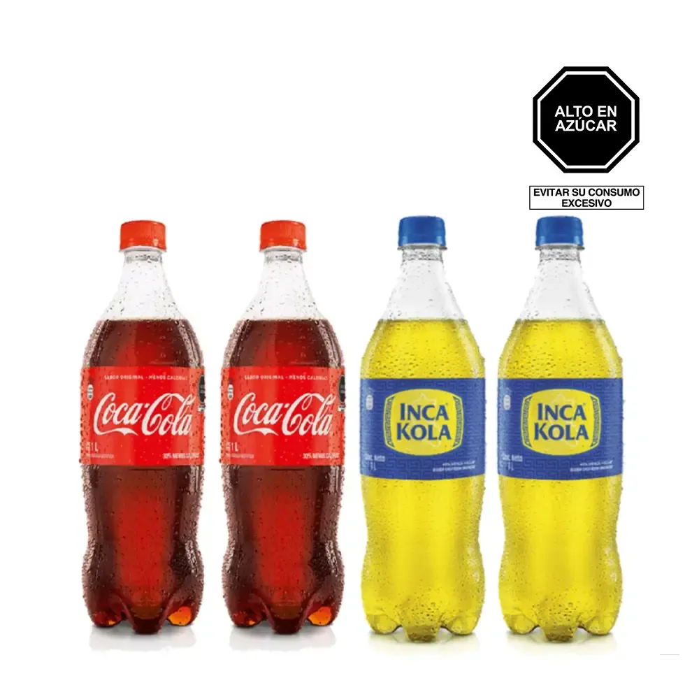 Pack (2 Coca Cola x 1 Lt + 2 Inca Kola x 1 Lt) - Tambo | Cada vez más cerca