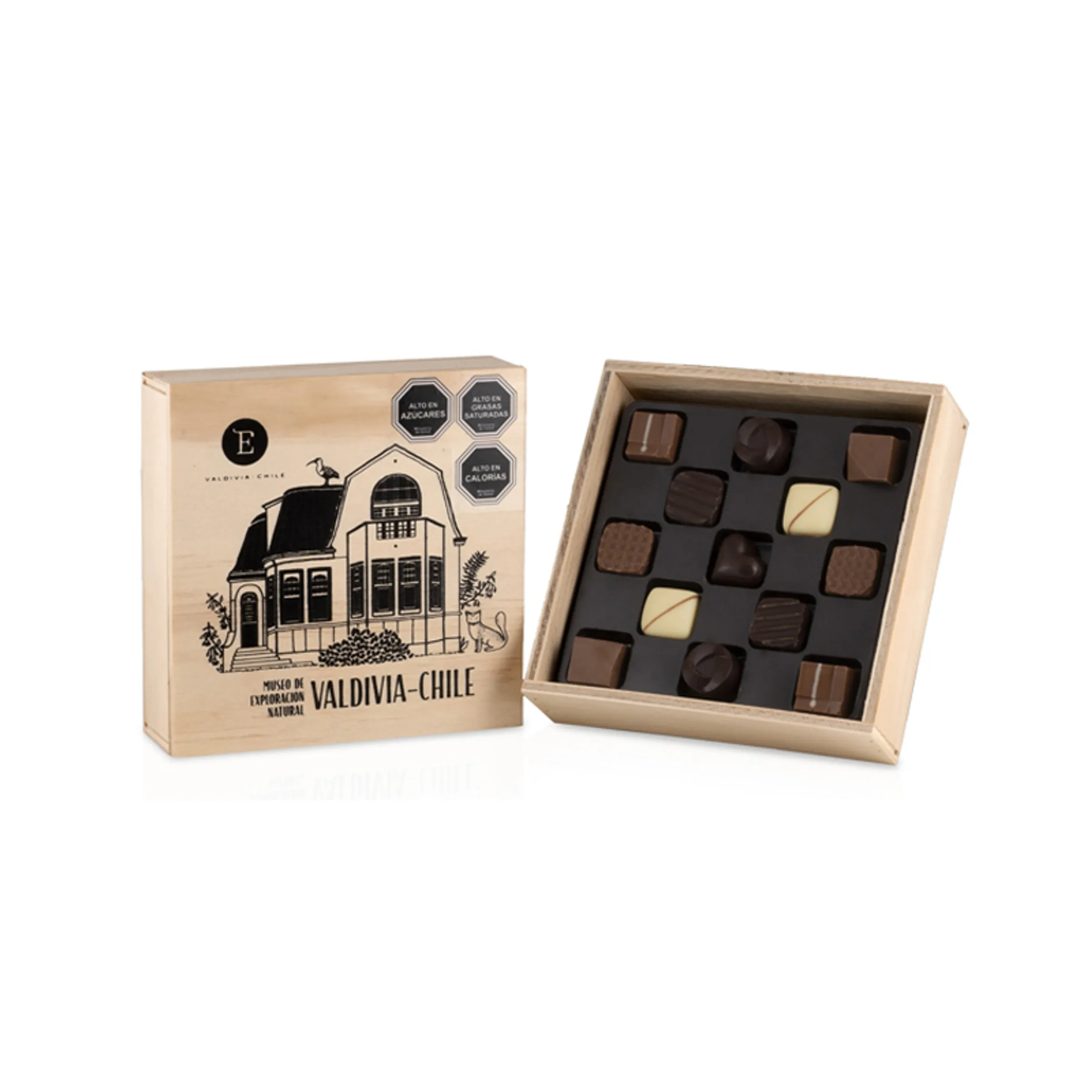 654-1 - Caja bombones 135 gr. - Chocolatería Entrelagos - Chocolates y ...