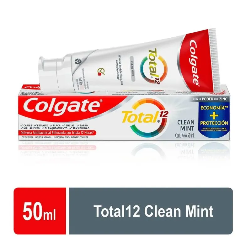 Crema dental colgate total 12 clean mint x 50 ml - Supermercados La 80 ...