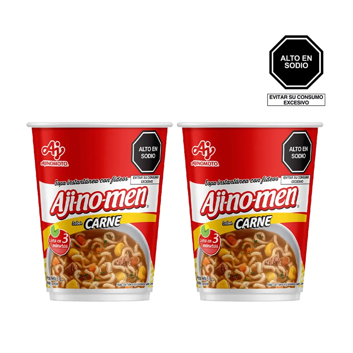 Pack 2 Sopa sabor carne con fideos ajinomen 51 gr - Tambo | Cada vez ...