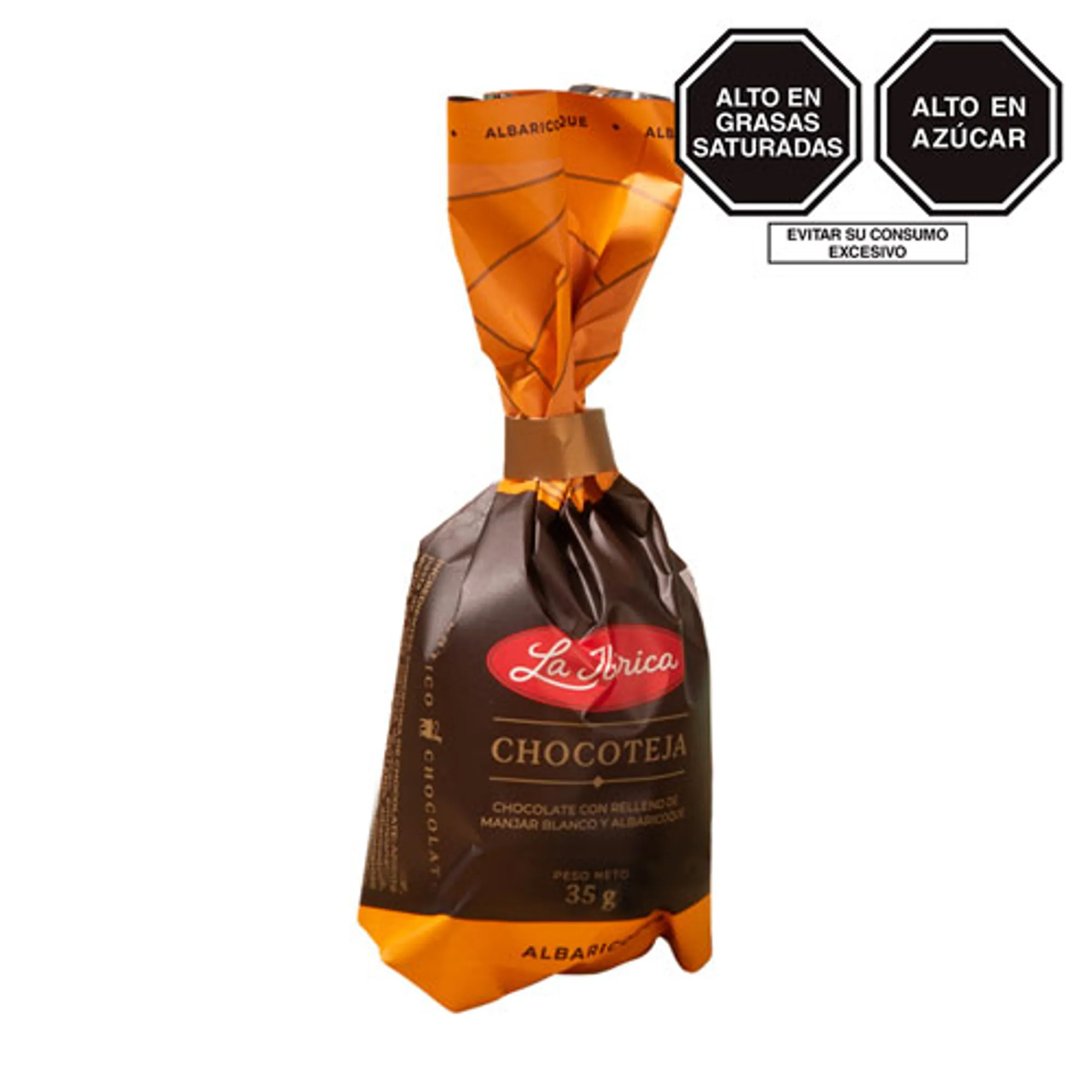 Chocoteja rellena de manjar blanco y albaricoque 35 g - La Ibérica ...