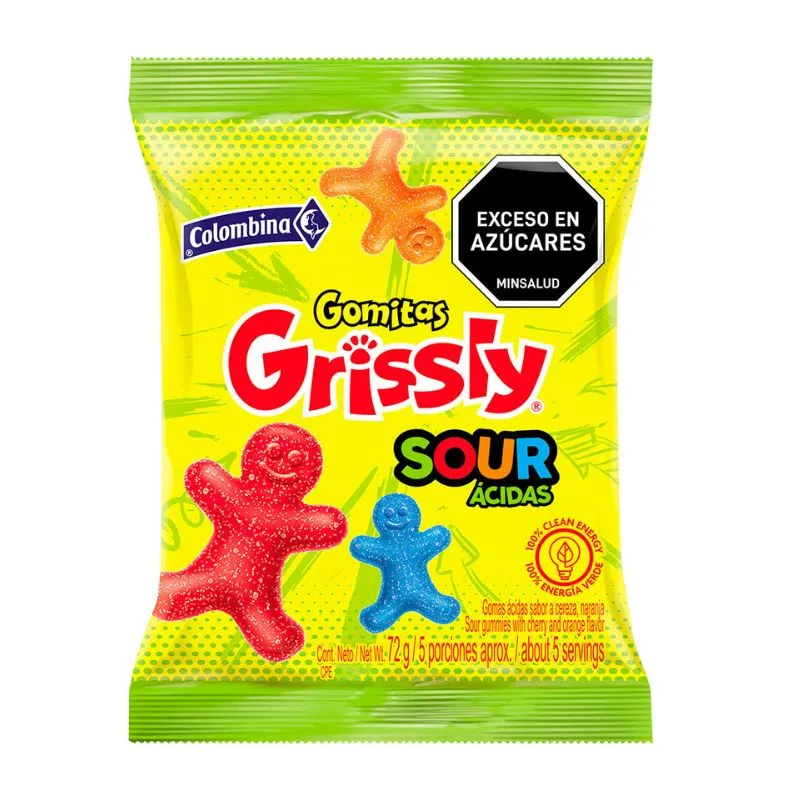 Gomitas grissly sour acidas x 72 grs - Supermercados La 80 | Compra online