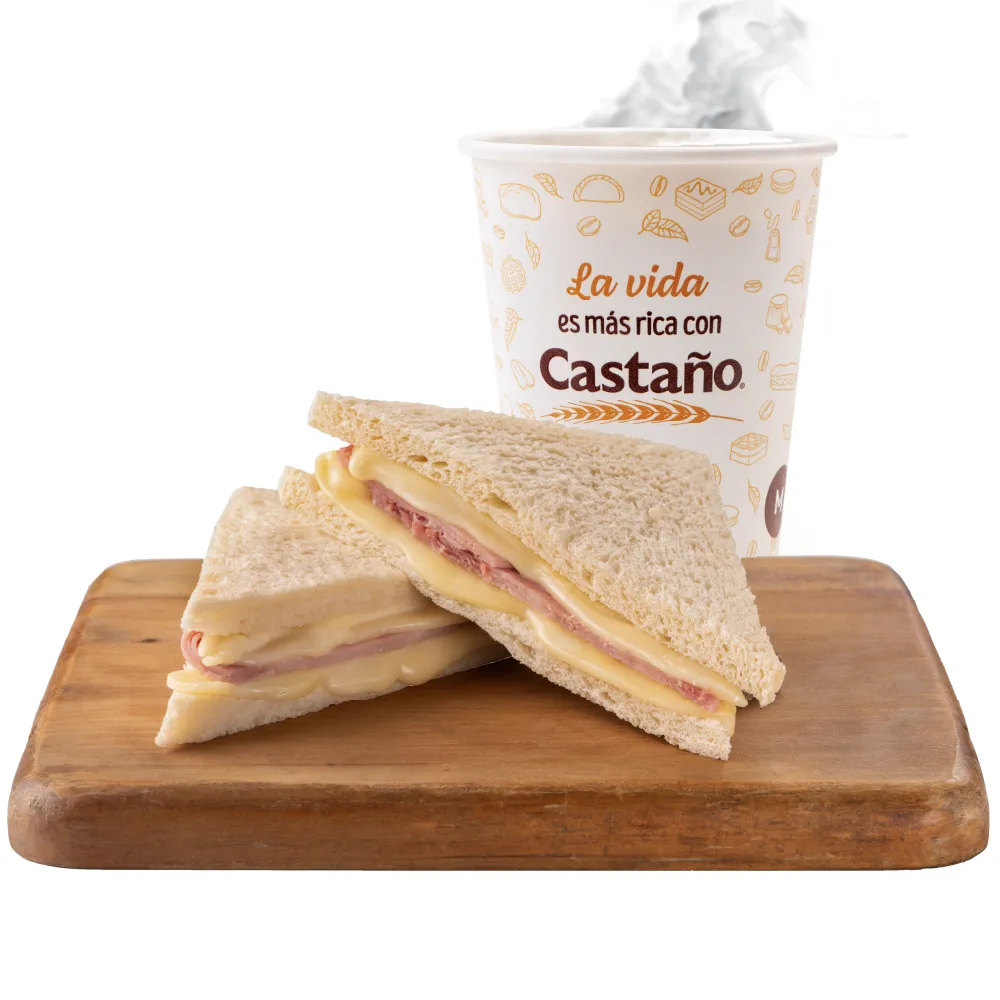 Sándwich Miga + Café/Té Medio - Castaño - Desde 1933