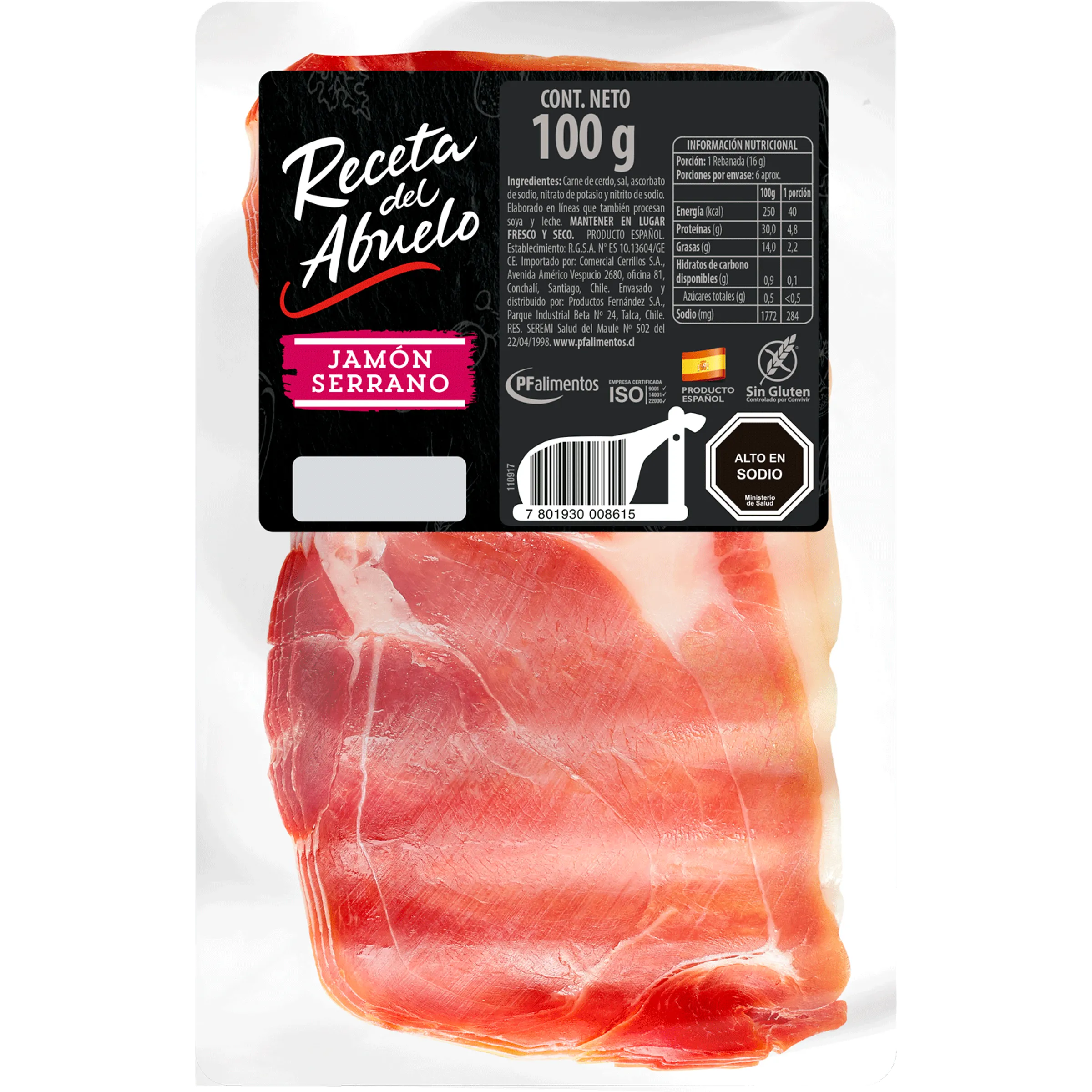 Jamón serrano Receta del Abuelo - Lo Saldes | Panadería artesanal