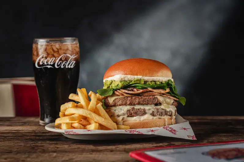 Sublime Rockstar Burger + Fries 🍟 - Johnny Rockets | Burgers, shakes ...