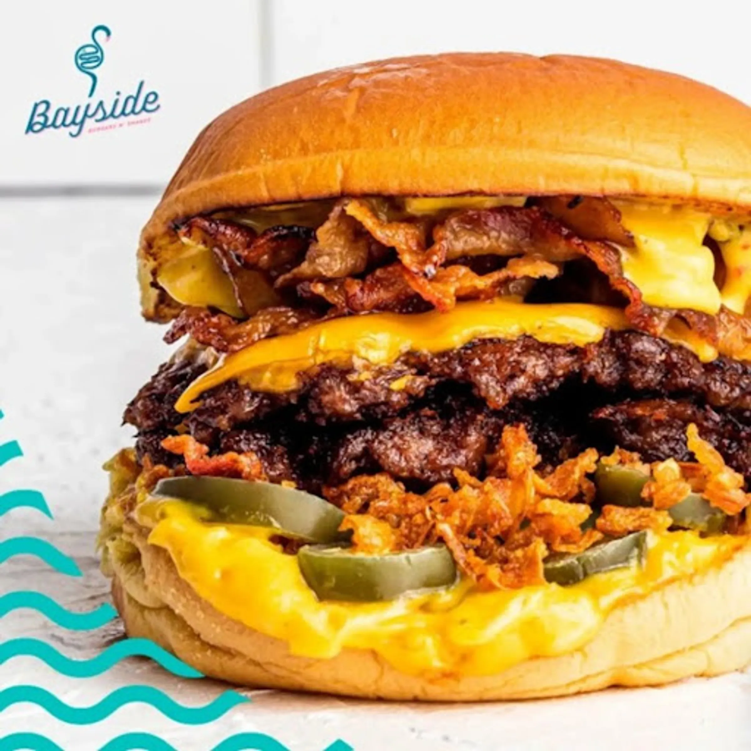 Miami's Burger - Bayside - Burgers n' Shakes #BaysideTakesSantiago