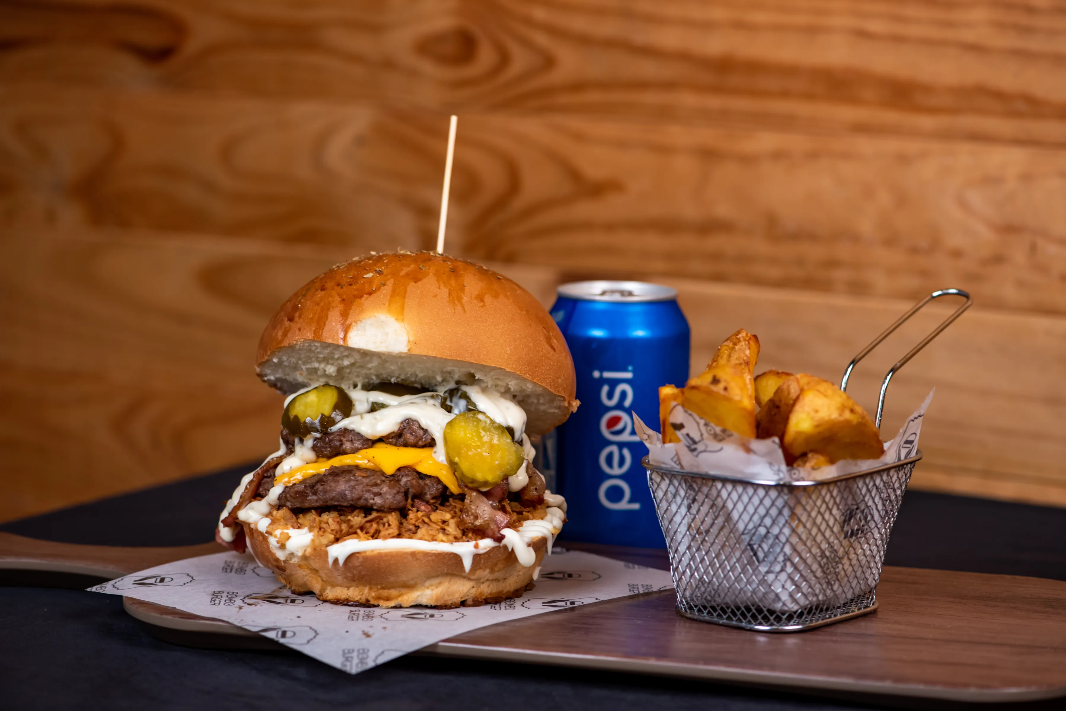 Doble Onion&Cheese - Bombo Burger | Hamburguesería