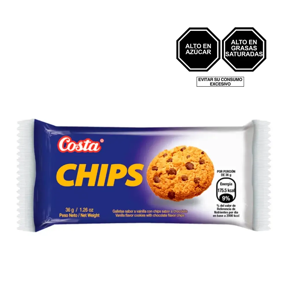 Galleta Costa Chips Chocolate 36 g - Tambo | Cada vez más cerca