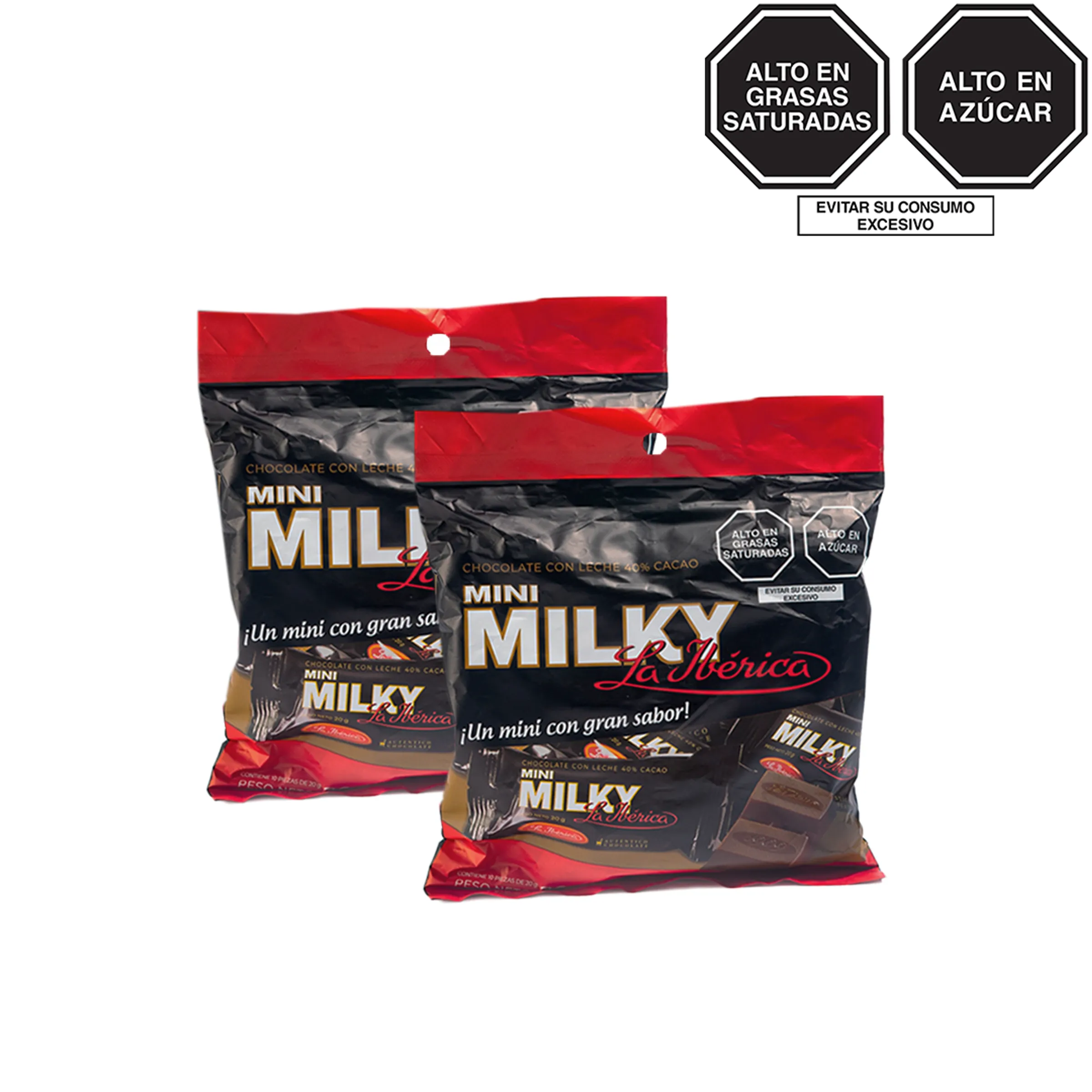 Barra Mini Milky La Ibérica x 20 g x 10 piezas x 2 - La Ibérica ...