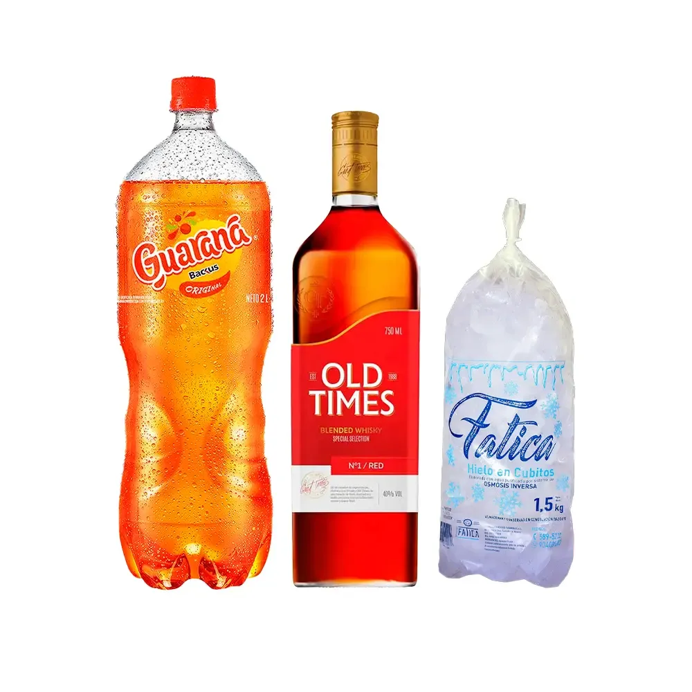 Pack 1 Whisky Old Times Red Label 750Ml + 1 Guaraná Vitaminizada 2Lt ...