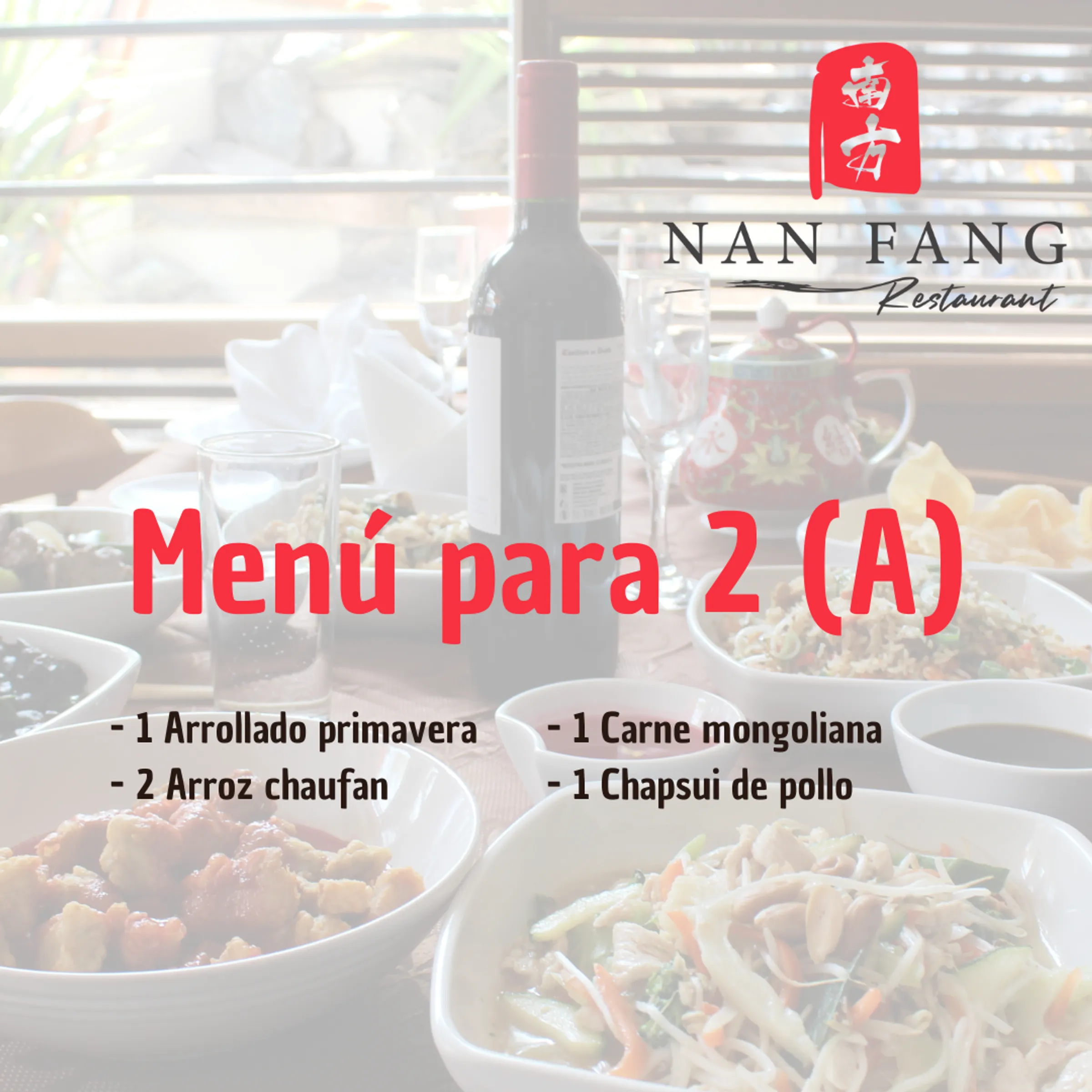 Menú 2(a) - Comida China - Nan Fang Restaurant