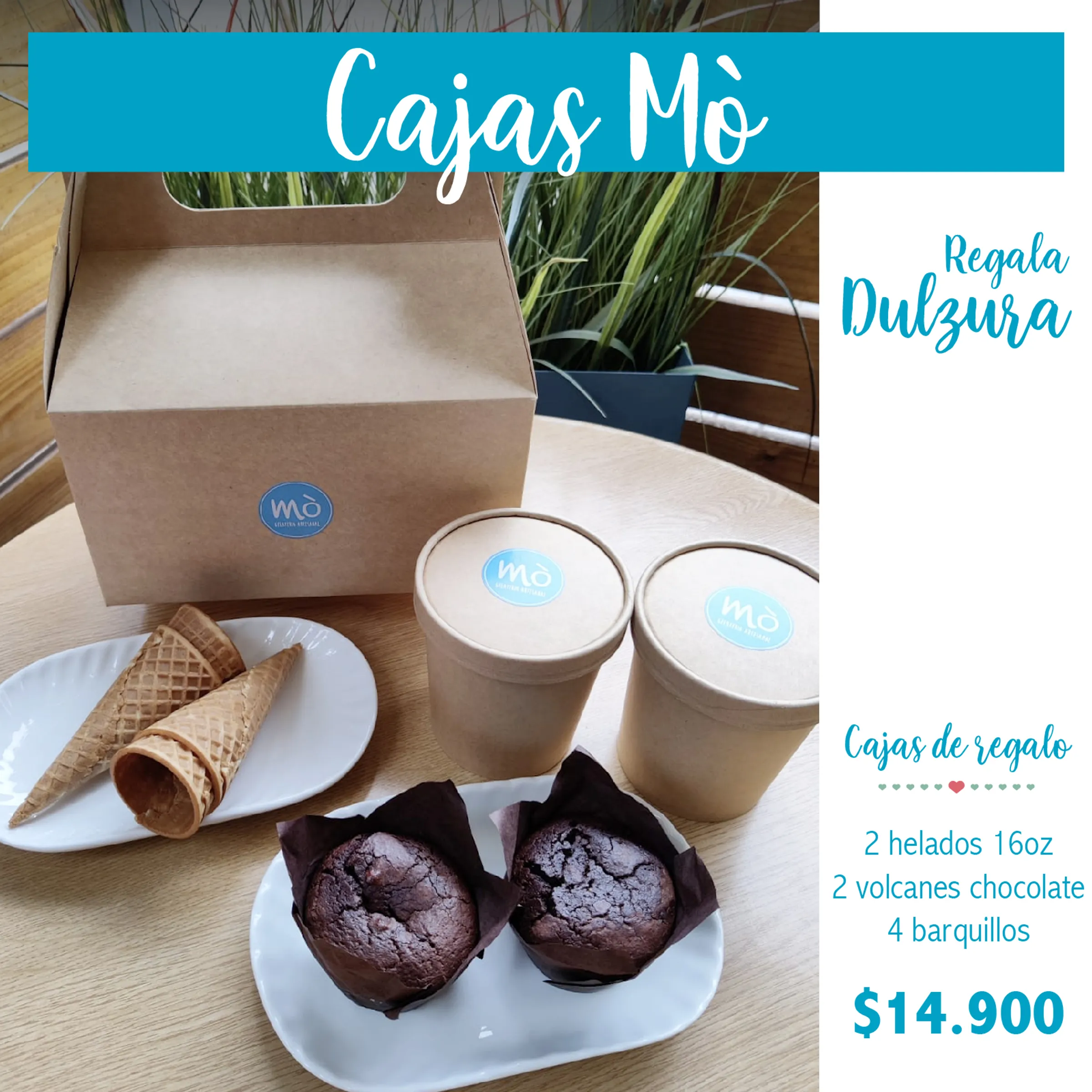 Caja Helados 16oz + 2 Volcanes + 4 Barquillos - En gelateria MO ...
