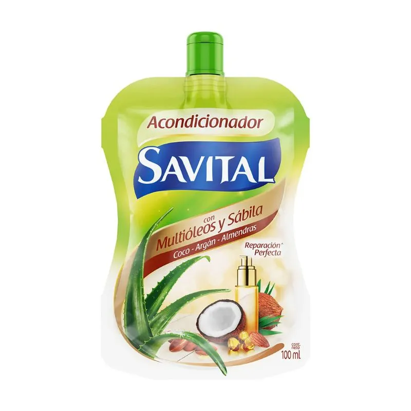 Shampoo savital multioleos y sabila x 100 ml doypack - Supermercados La ...