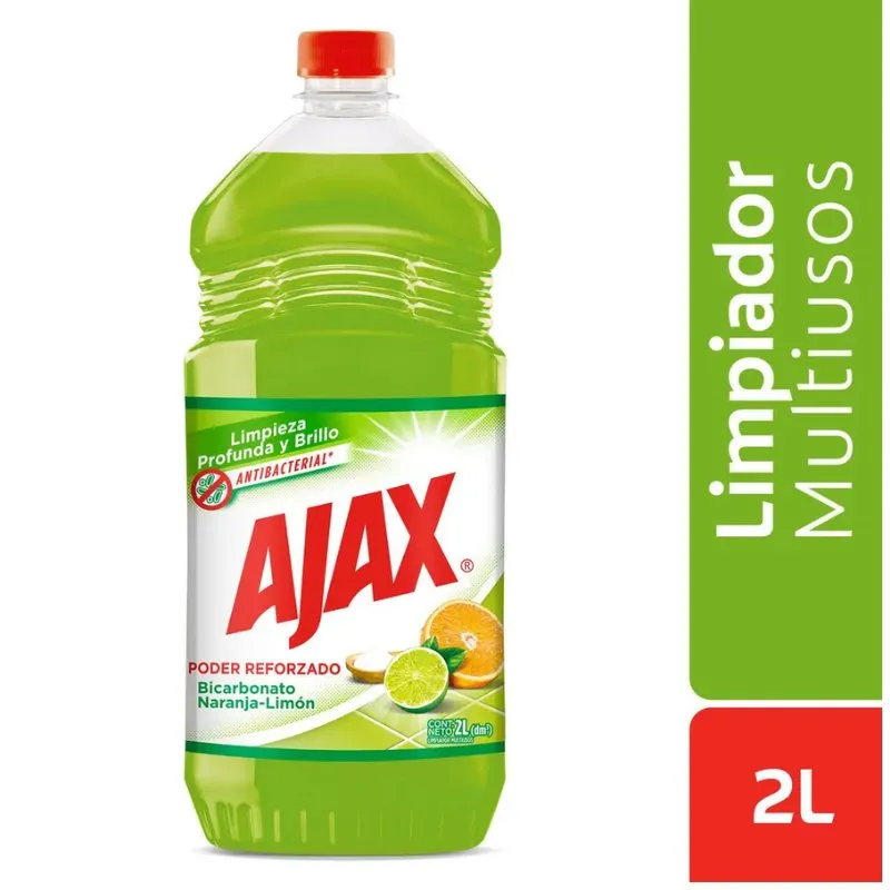 LIMPIADOR AJAX BICARBONATO 2000ML NARANJA LIMON - Supermercados La 80 ...