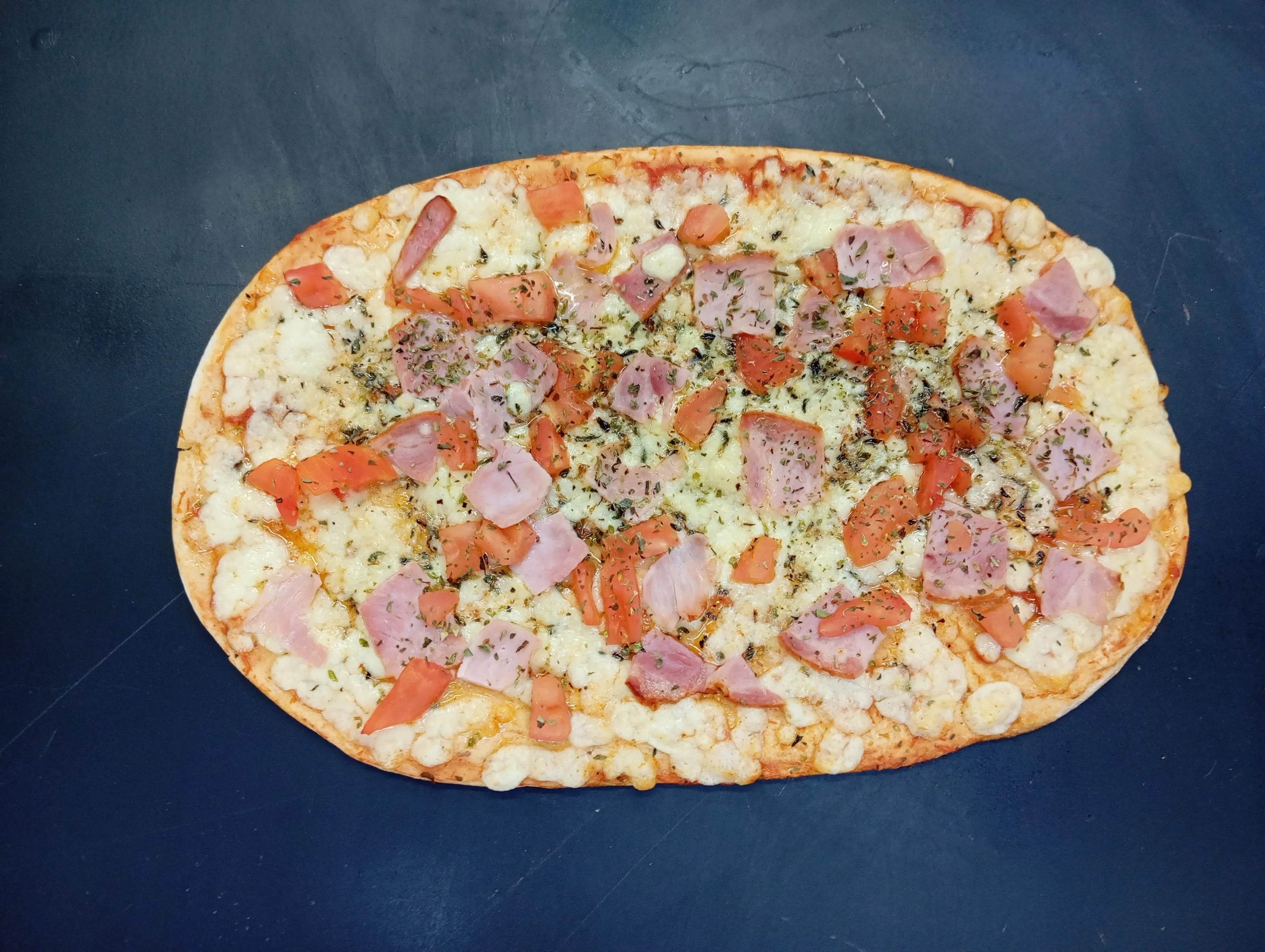 Jamón con tomate (rectangular) - Arlecchino Pizzas a la piedra, veganas ...