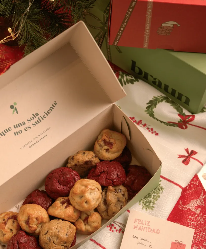 12 Mini Braun Edición Navidad - Braun Cookies | galletas & soft serve