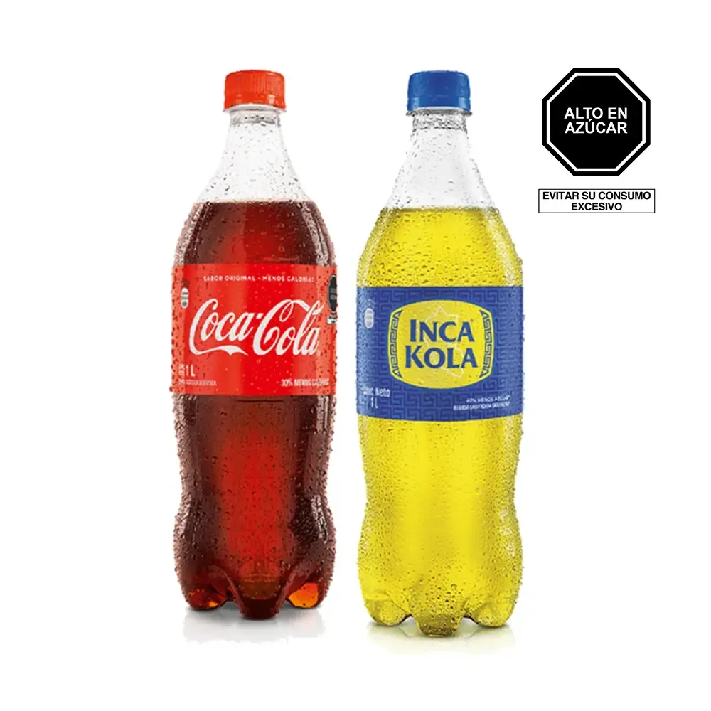 Pack (1 Coca Cola x 1 Lt + 1 Inca Kola x 1 Lt) - Tambo | Cada vez más cerca