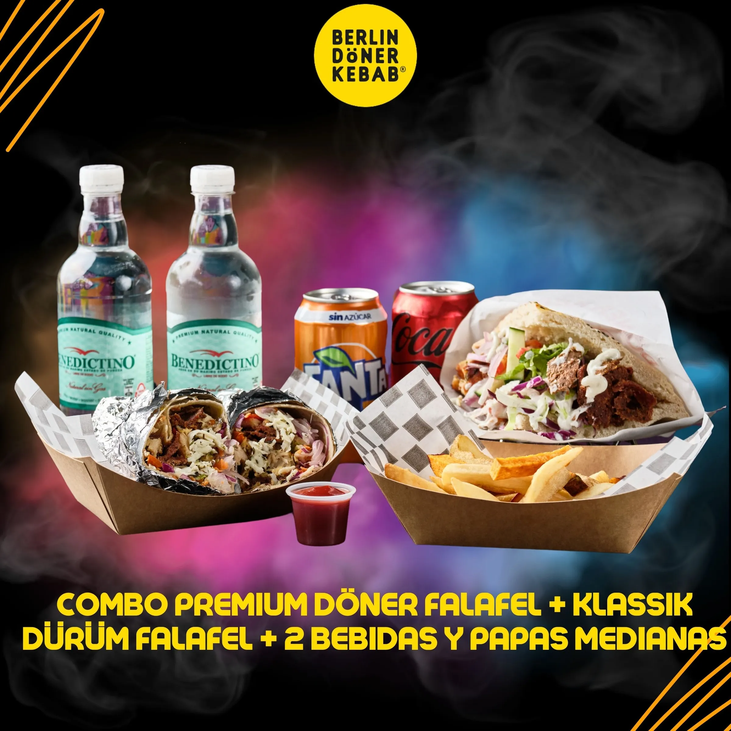 Combo Premium Döner Falafel+Combo Klassik Dürüm - Berlin Doner Kebab ...