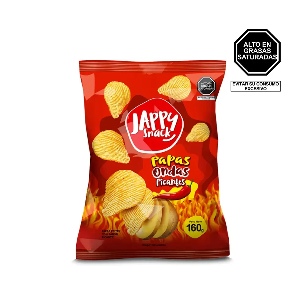 Papas Jappy Snack Ondas Picantes 160 gr - Tambo | Cada vez más cerca