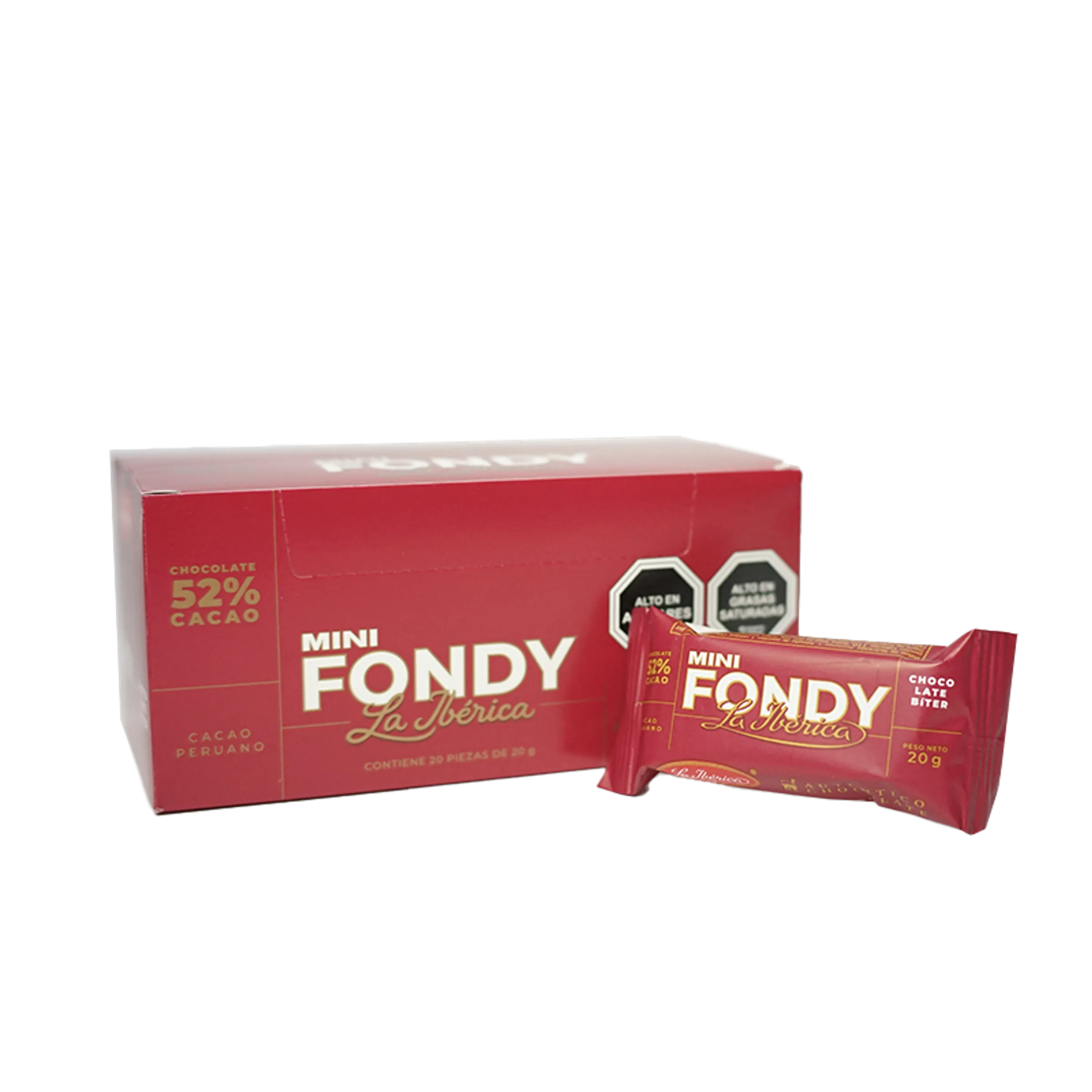 Barra mini Fondy La Ibérica x 20 g x 20 pzas - La Ibérica - Tienda Online