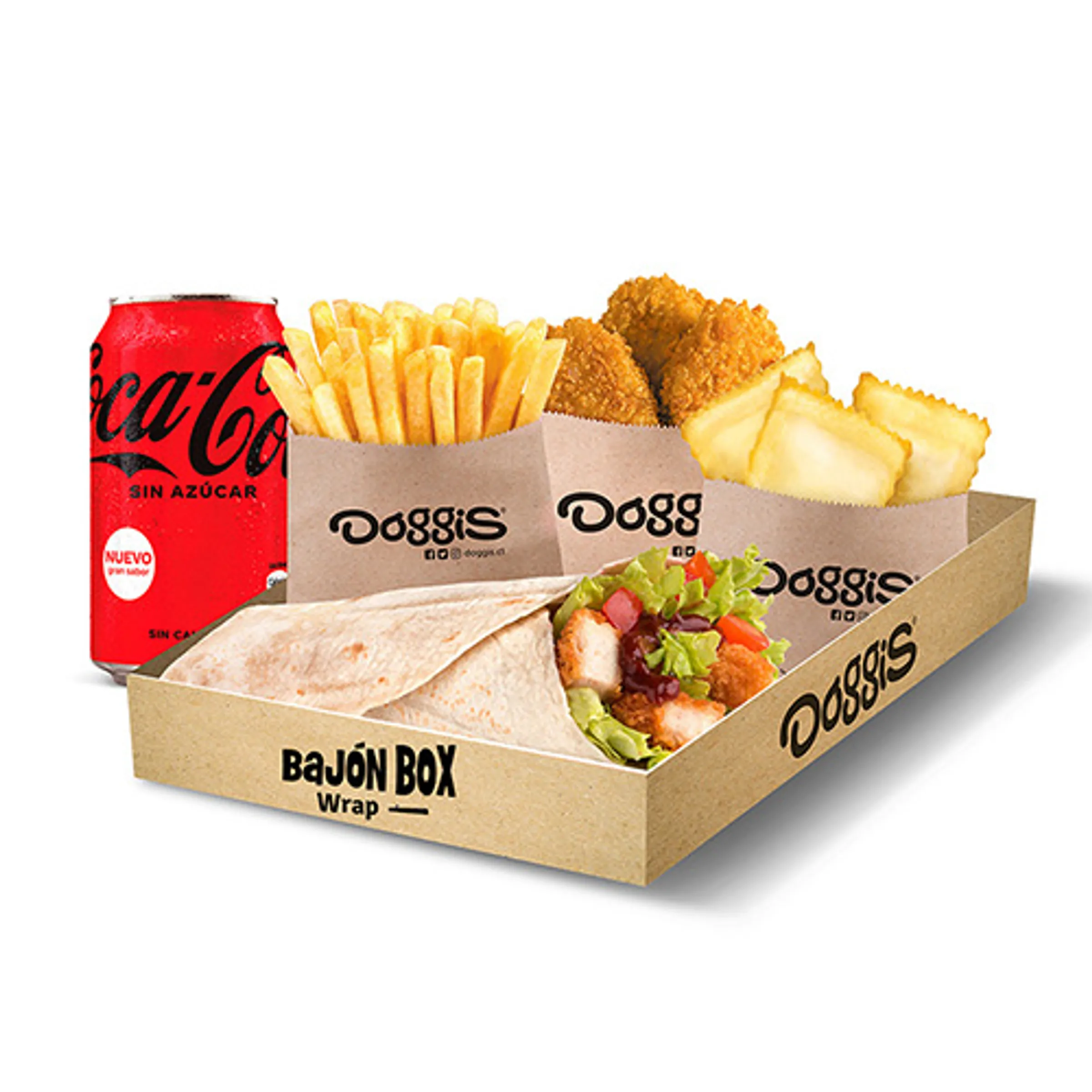 Bajón Box Wrap - En Doggis siempre te apañamos con el mejor Hot Dog