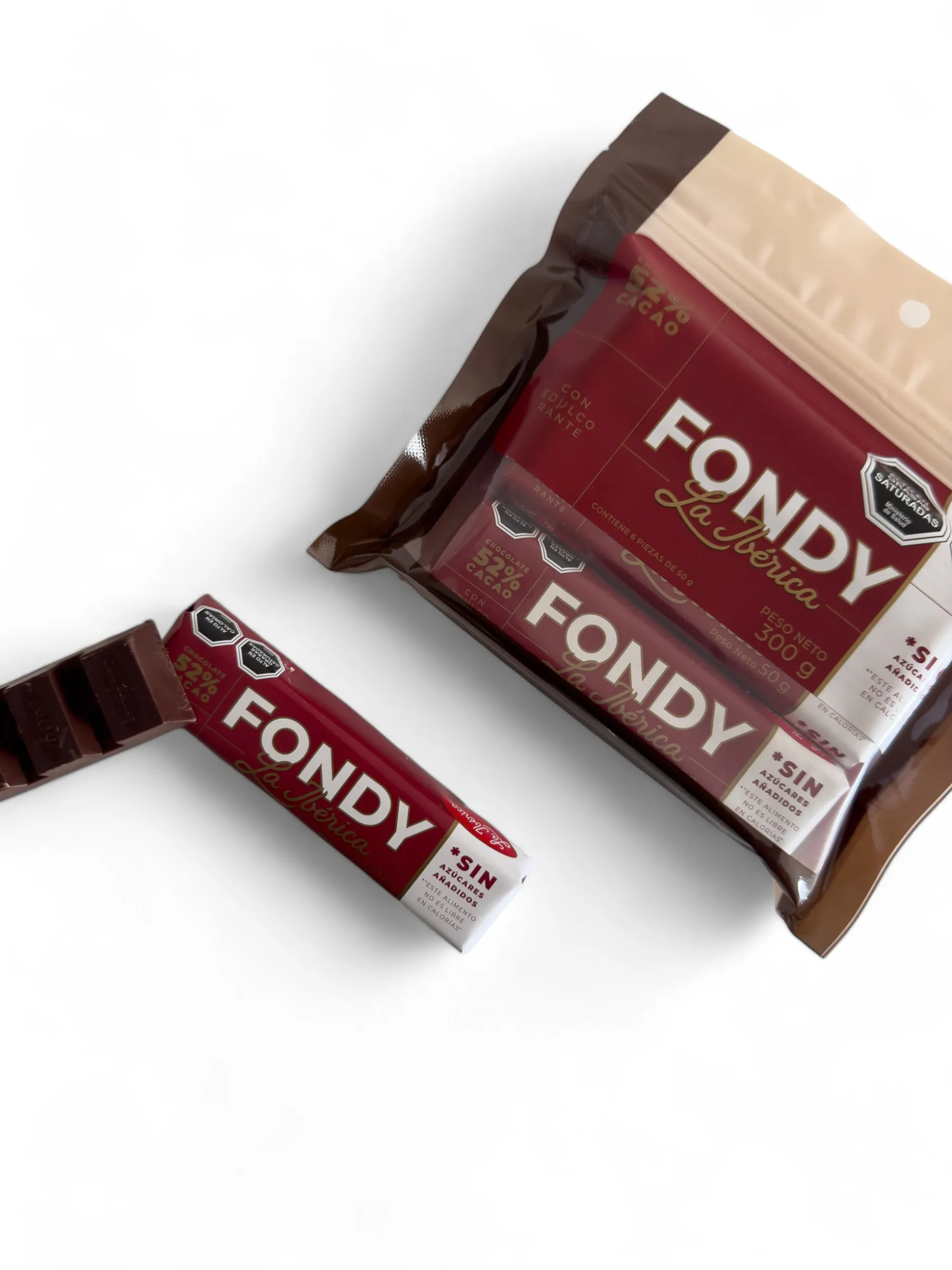 Barra fondy la ibérica sin azúcares añadidos x 50 g x 6 pzs - La ...