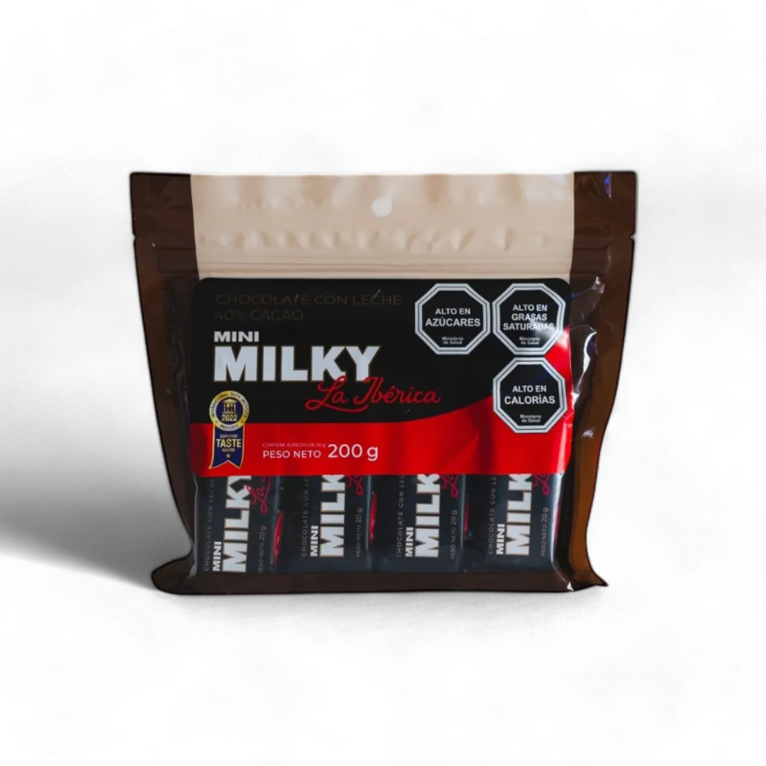 BARRA MINI MILKY LA IBERICA X 20 GR X 10 PZS - La Ibérica - Tienda Online