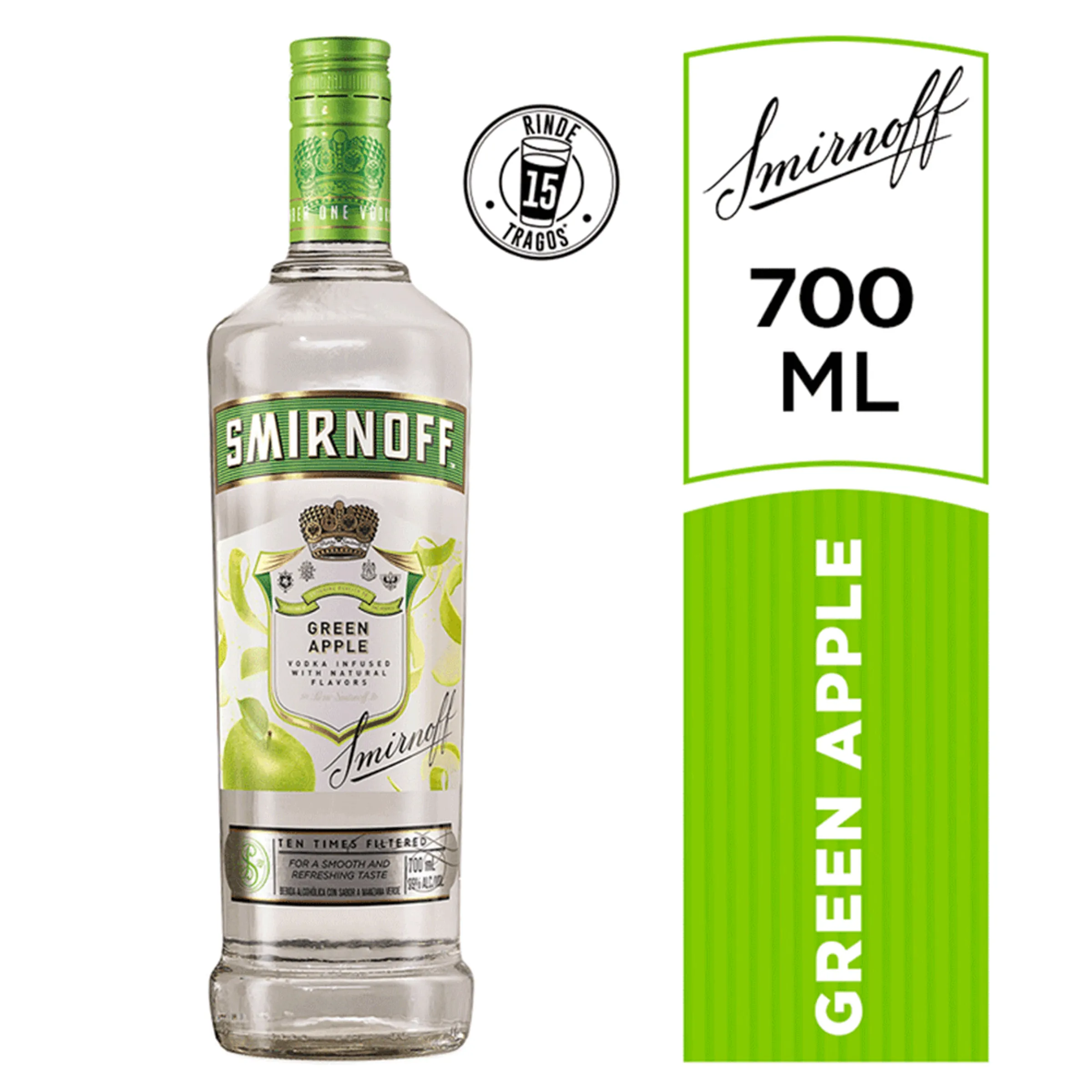 Vodka Smirnoff green Apple 700 ml - Tambo | Cada vez más cerca