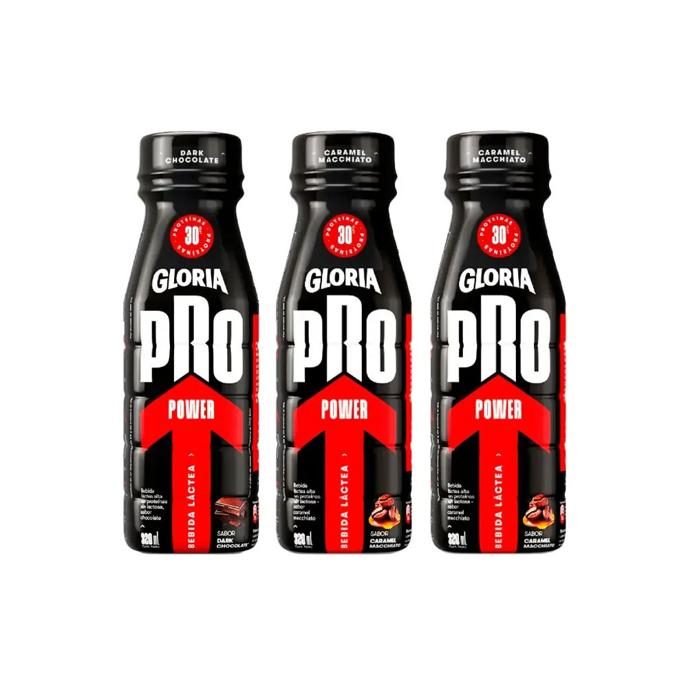 Pack (1 UHT Gloria Pro Dark Chocolate + 2 Pro Day Caramel Macchiato ...