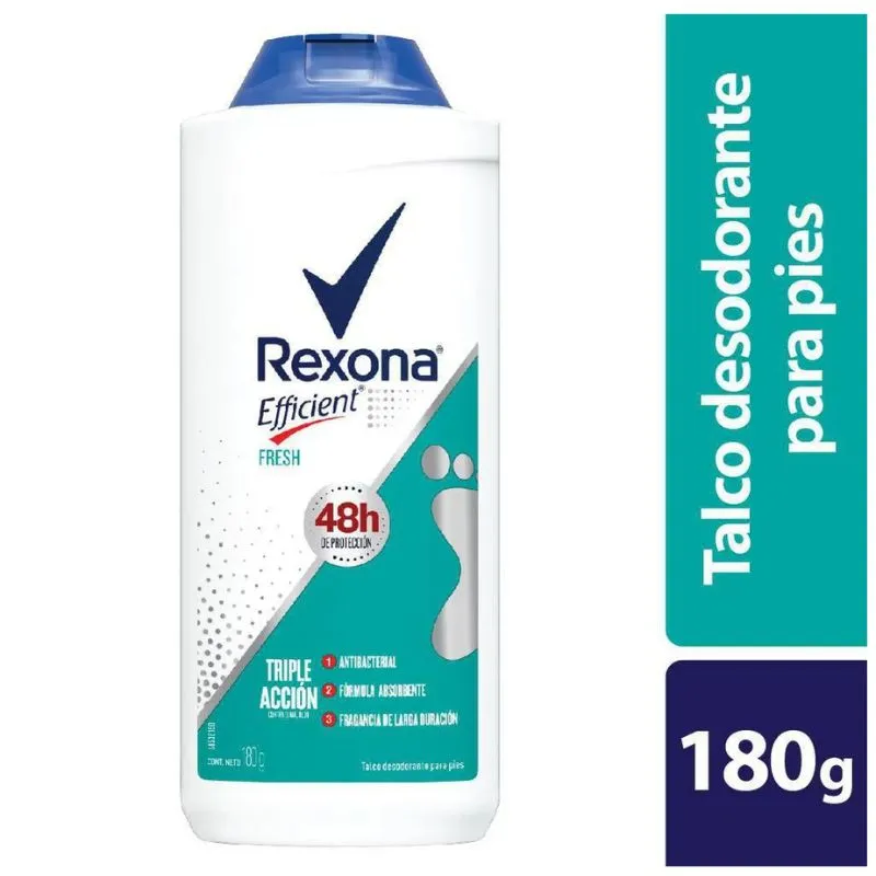 TALCO PARA PIES REXONA EFFICIENT 180G FRESH - Supermercados La 80 ...