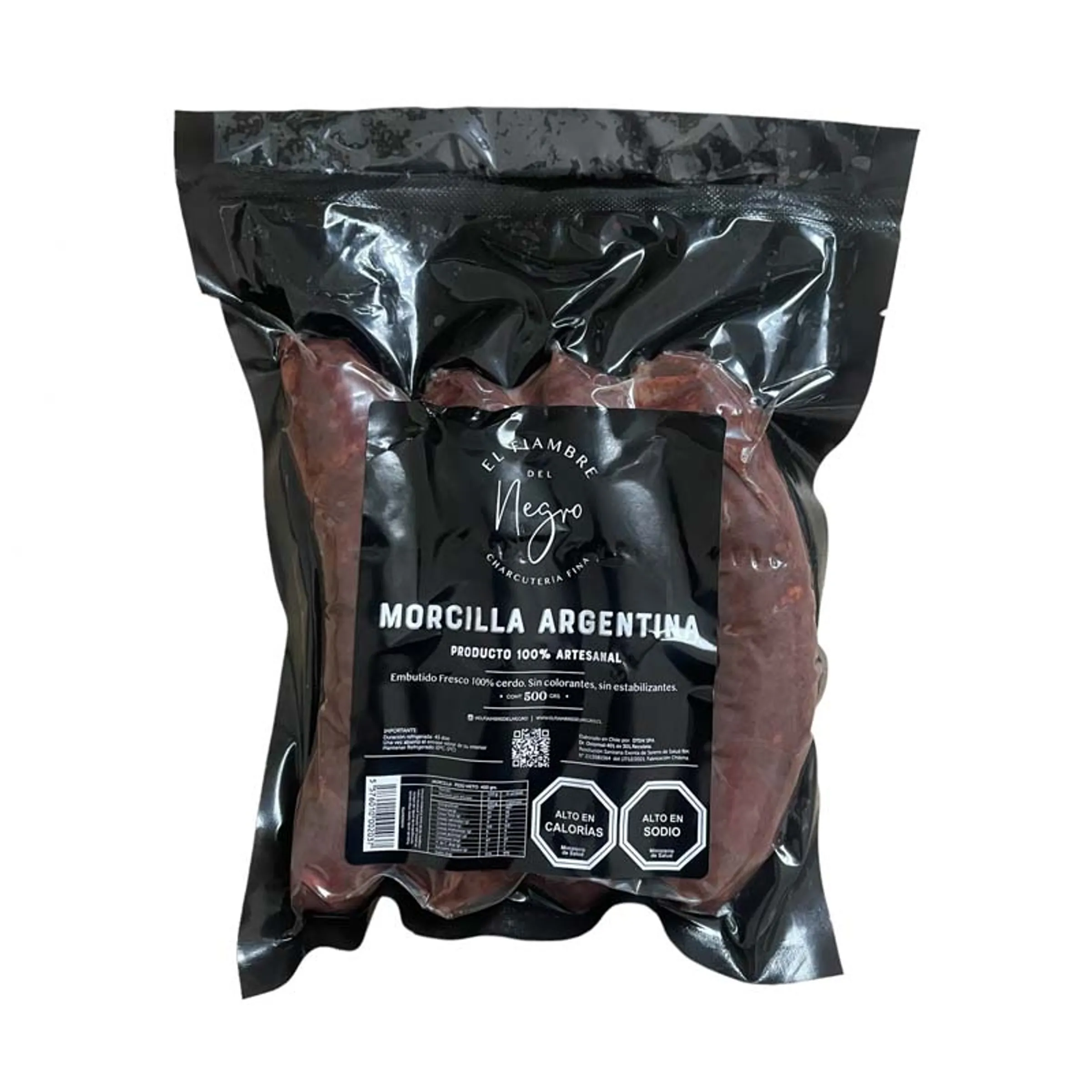 Morcilla Argentina (4un) - El Fiambre Del Negro - Cecinas y embutidos ...