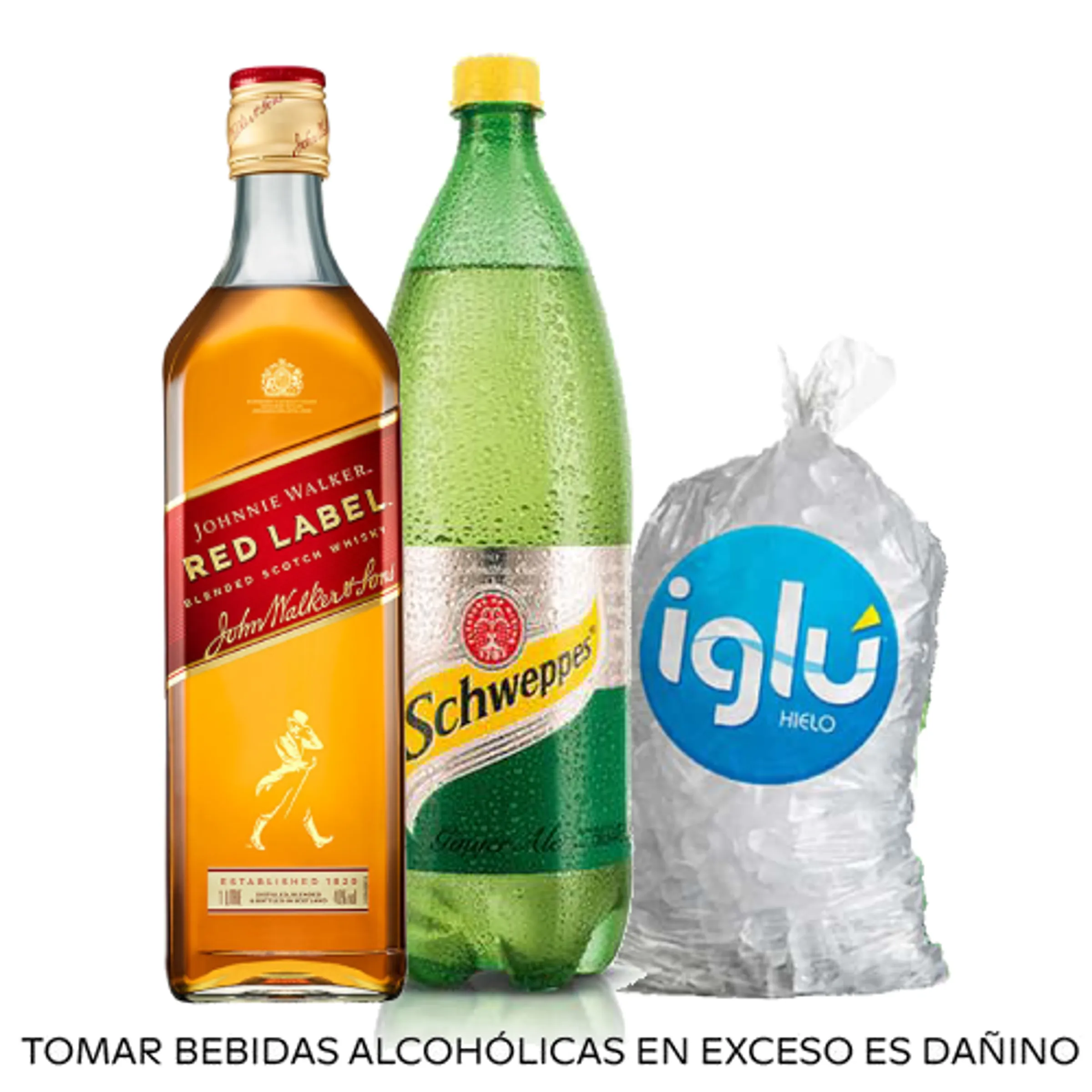 Pack (1 Schweppes Ginger Ale x 1.5 Lt + 1 Whisky Johnnie Walker Red ...