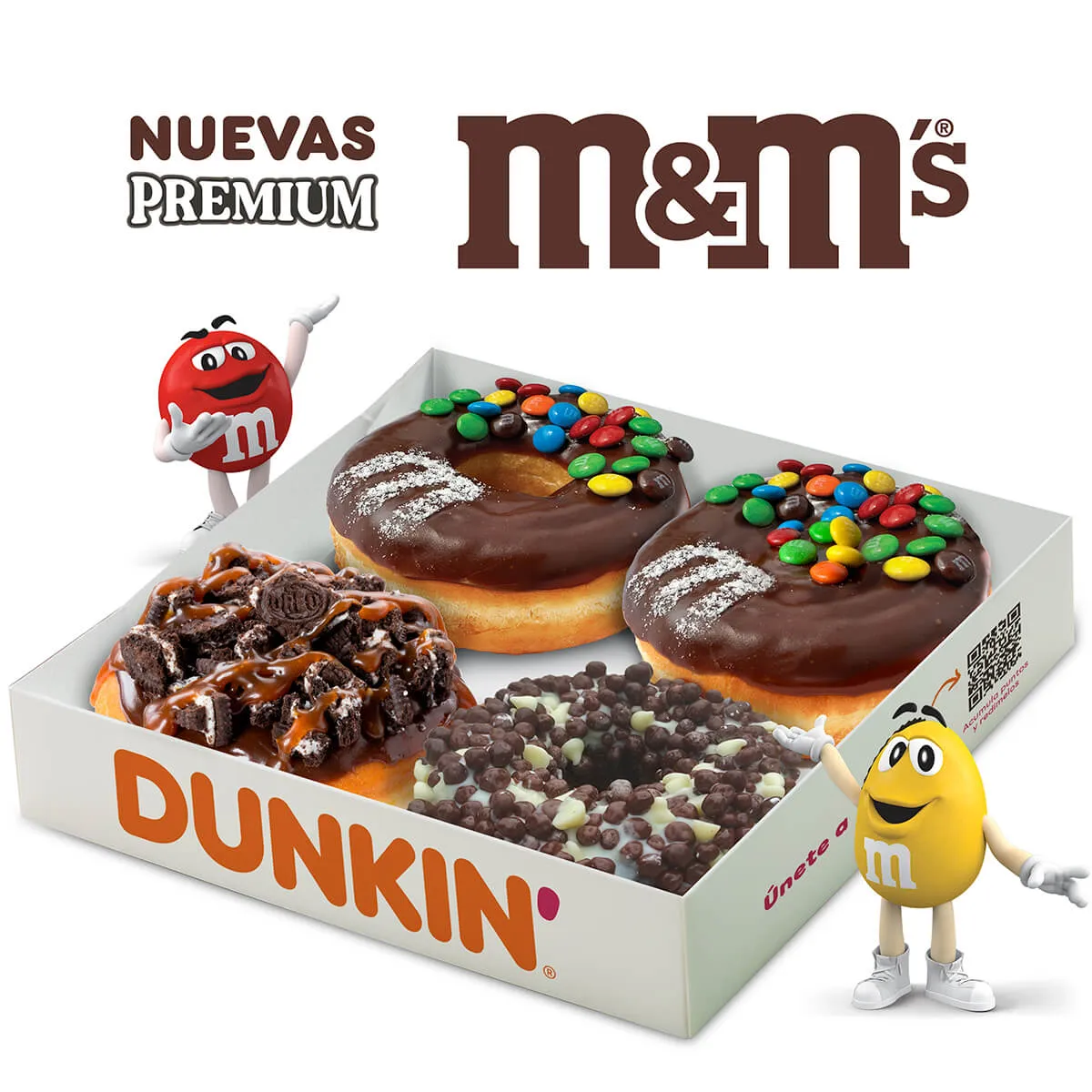 Caja 4 Donuts Premium - Dunkin' Colombia | #SoloDimeDunkin