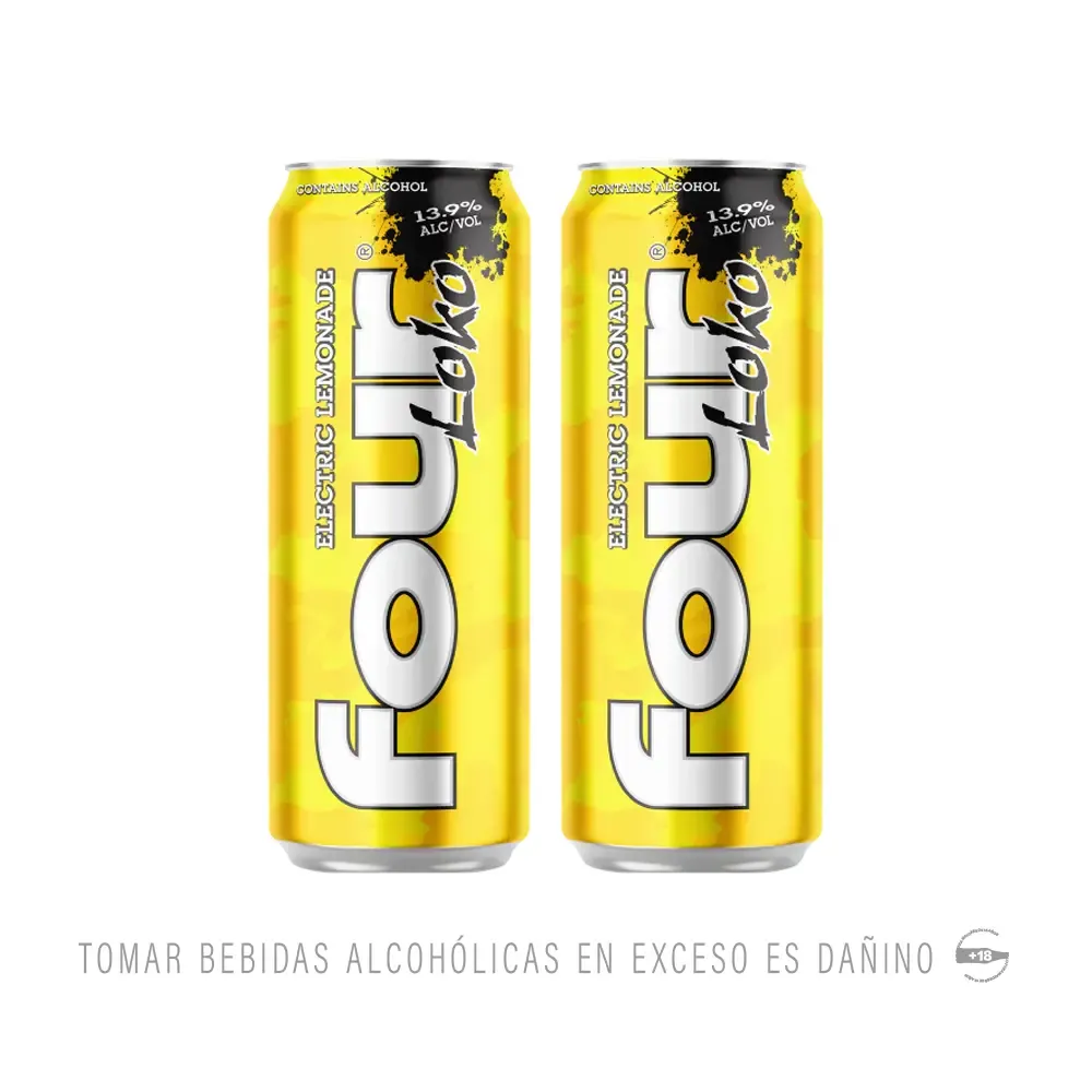 Pack (2 RTD Four Loko Electric Lemonade 695 ml) - Tambo | Cada vez más ...