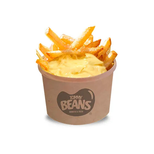 Papas Fritas Individual Cheddar🧀 - Tommy Beans - Burritos, tacos y bowls