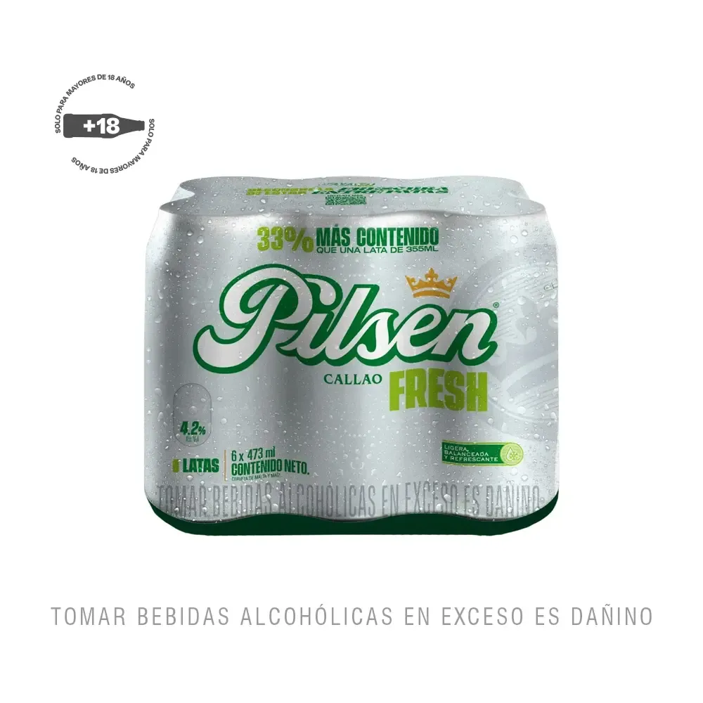 Cerveza Pilsen Fresh Six Pack Lata 473 Ml - Tambo | Cada vez más cerca
