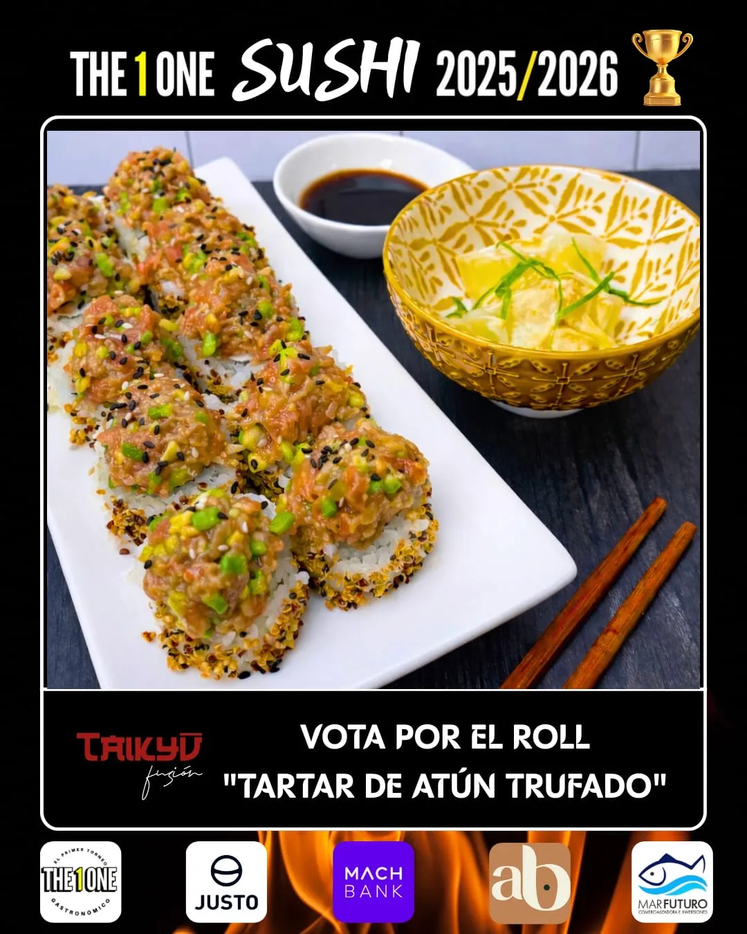 Roll Tartar de Atún Trufado The 1One ⭐ - Taikyū Fusión | Pide online