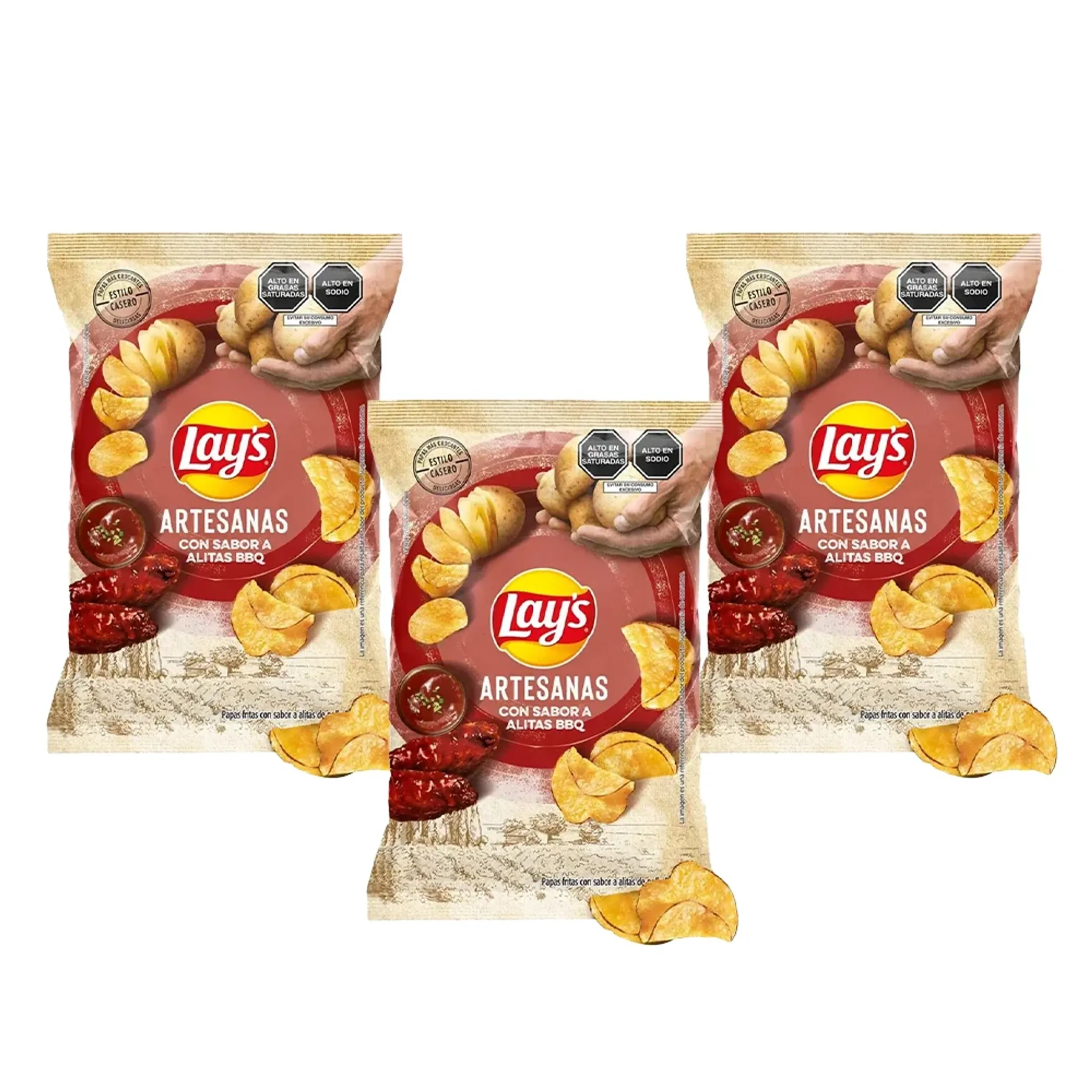 Pack (3 Papas Lays Artesanas Alita Bbq x 130 Gr) - Tambo & Yape | Cada ...