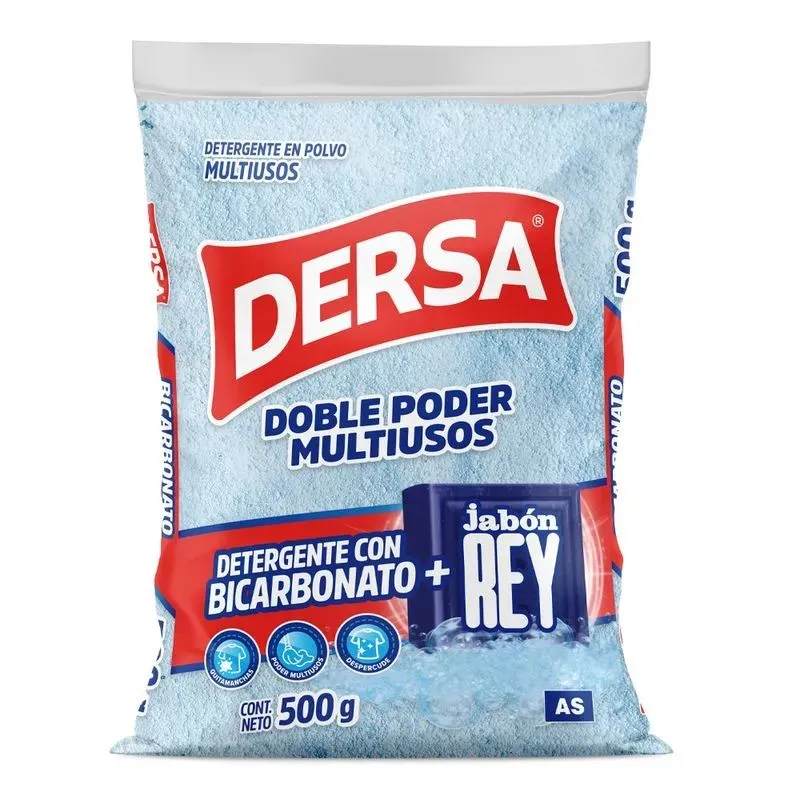 Detergente dersa doble poder bicarbonato+rey x 500 grs - Supermercados ...