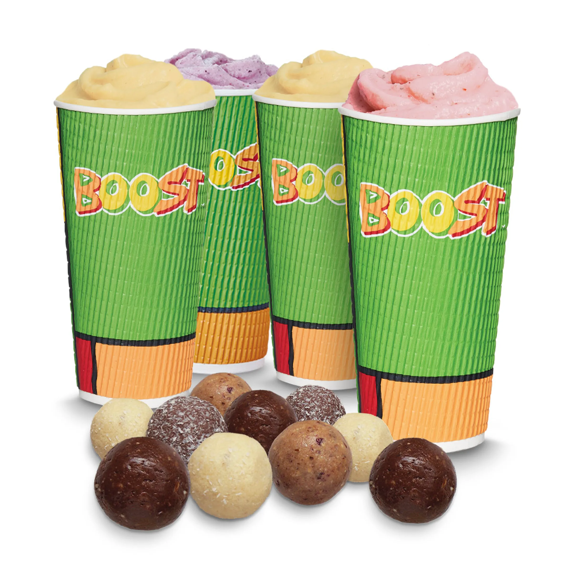 4 Smoothies Original + 10 Protein Balls - Boost Juice Chile | Delivery