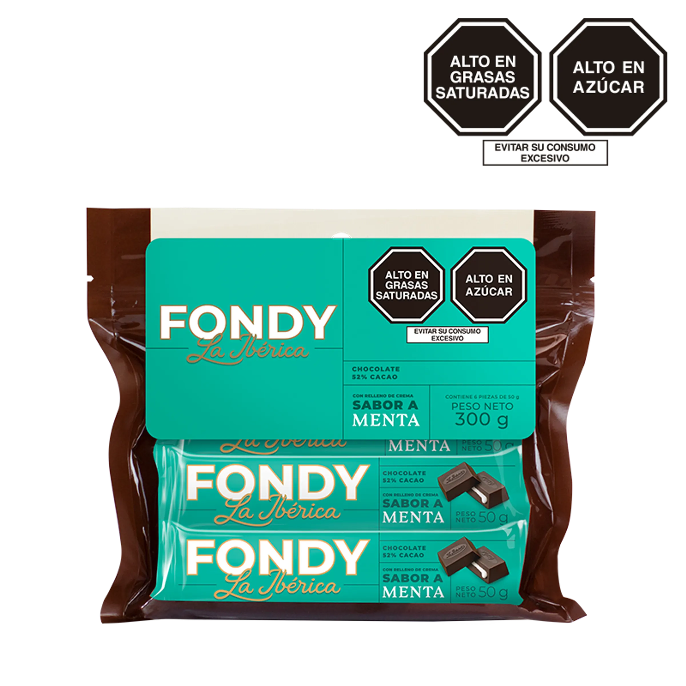 FONDY MENTA X 50 GR X 6 PZS (30%) - La Ibérica - Tienda Online