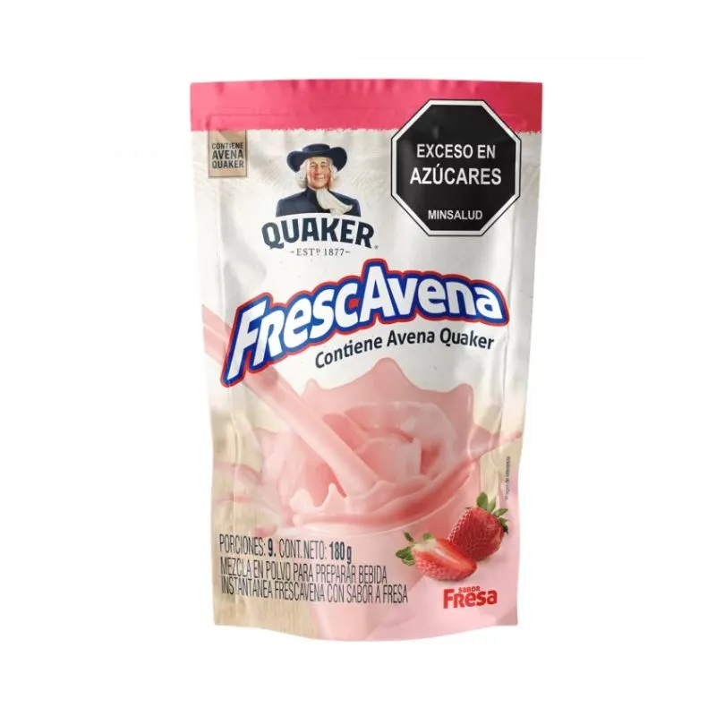 Bebida instantanea frescavena quaker fresa x 180 grs doypack ...