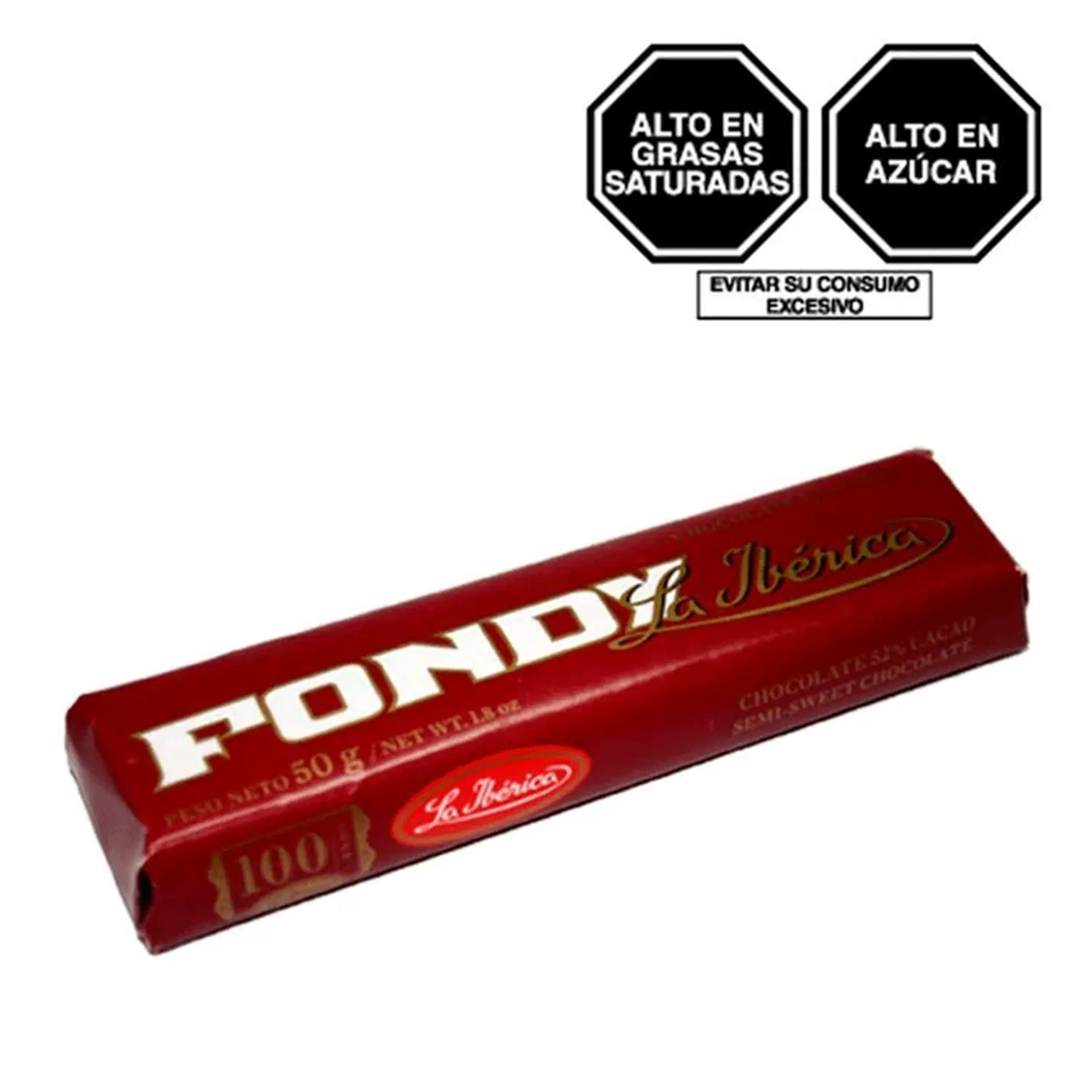 Chocolate La Ibérica Barra Fondy Semisweet 50 gr - Tambo | Cada vez más ...