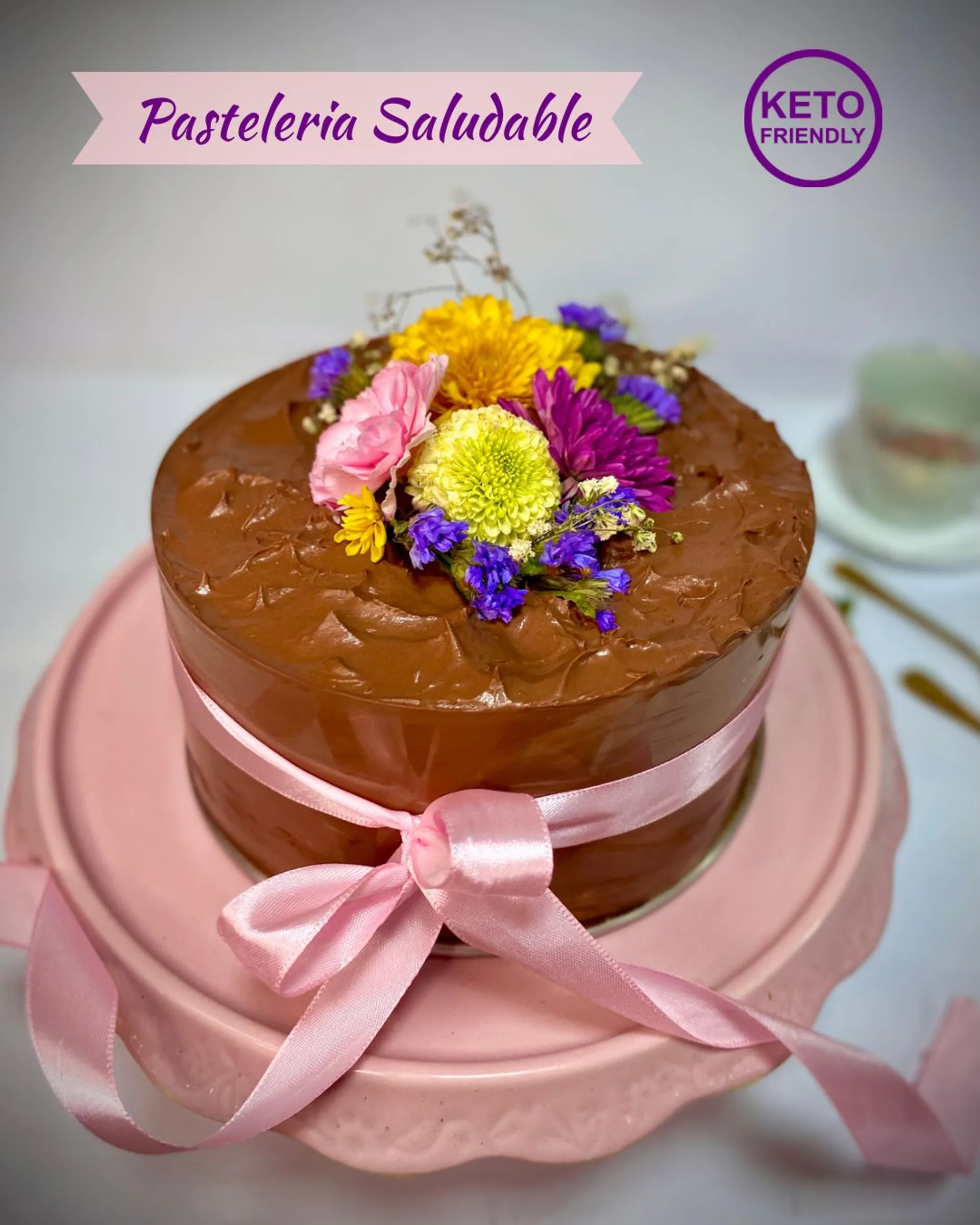 Torta Floral 2 - Rebelde Keto! Pastelería saludable