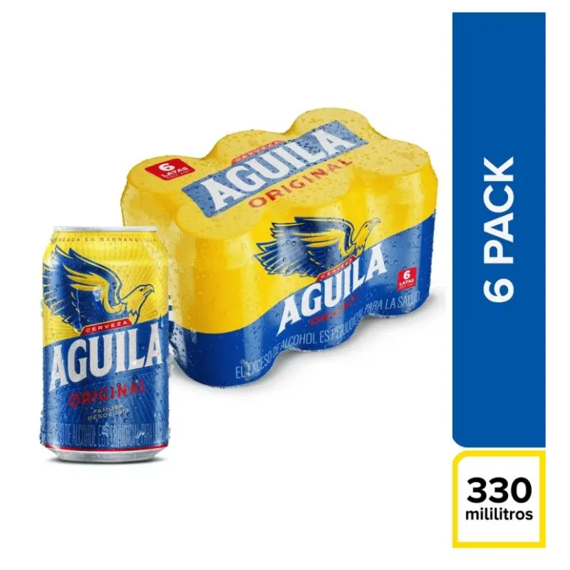 SIXPACK CERVEZA AGUILA ORIGINAL 330ML LATA - Supermercados La 80 ...
