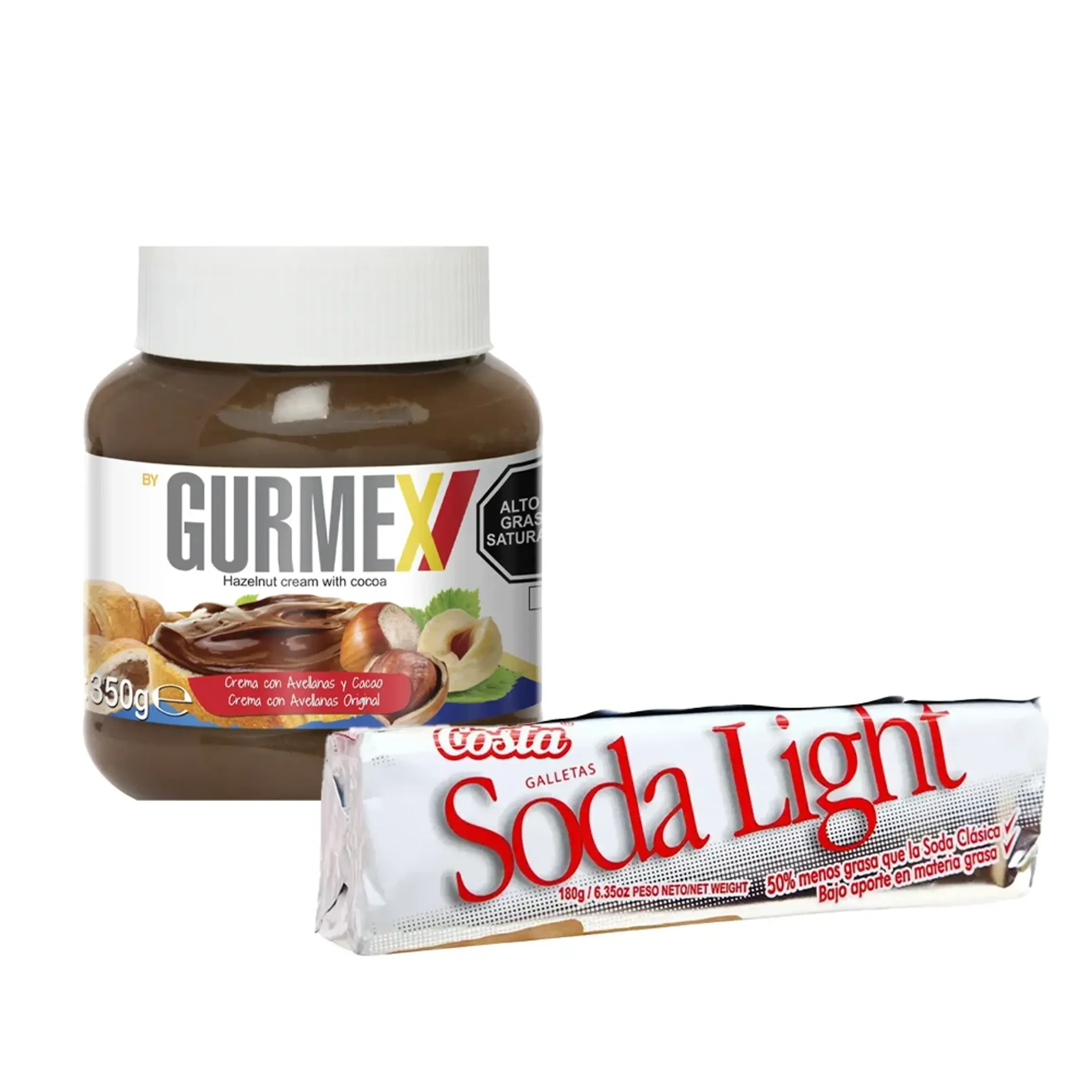 Pack (1 Crema Avellanas Gurmex 350 Gr + 1 Galleta Soda Light 180 Gr) - Tambo | Cada vez más cerca